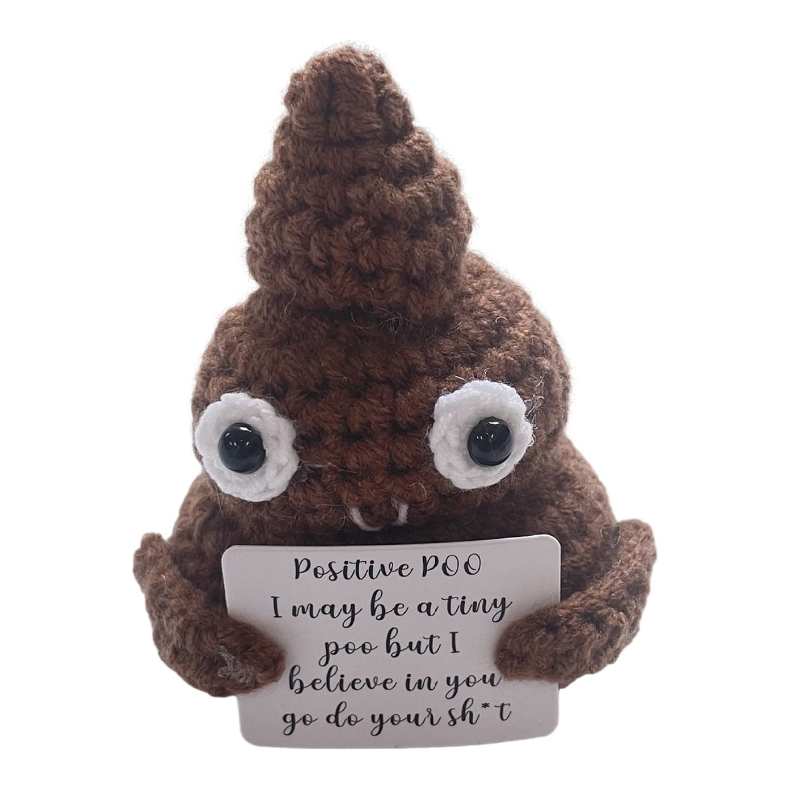 JANGSLNG Positive Poop Crochet Doll Keyring Pendant Home Room Decor ...