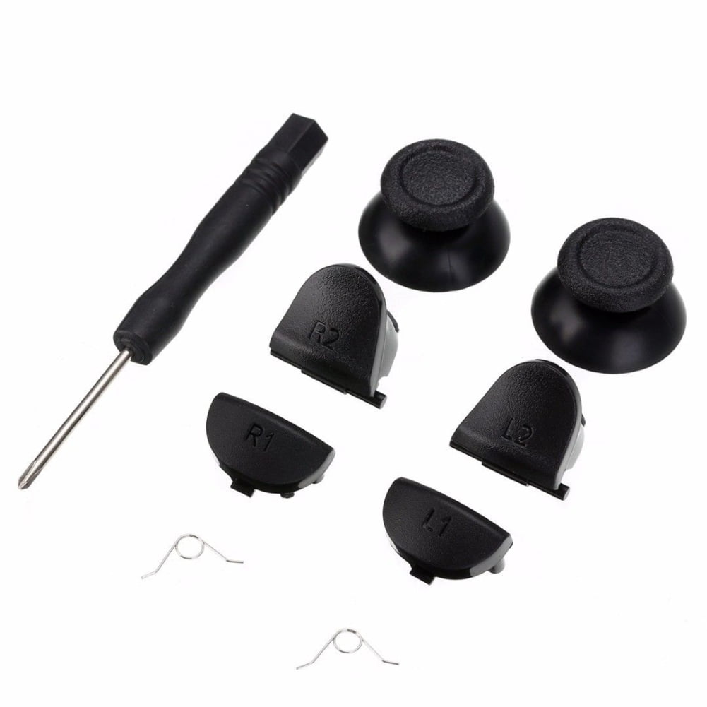 JANGSLNG Thumb Sticks L1 R1 L2 R2 Trigger Buttons Repair Kit for PS4 ...
