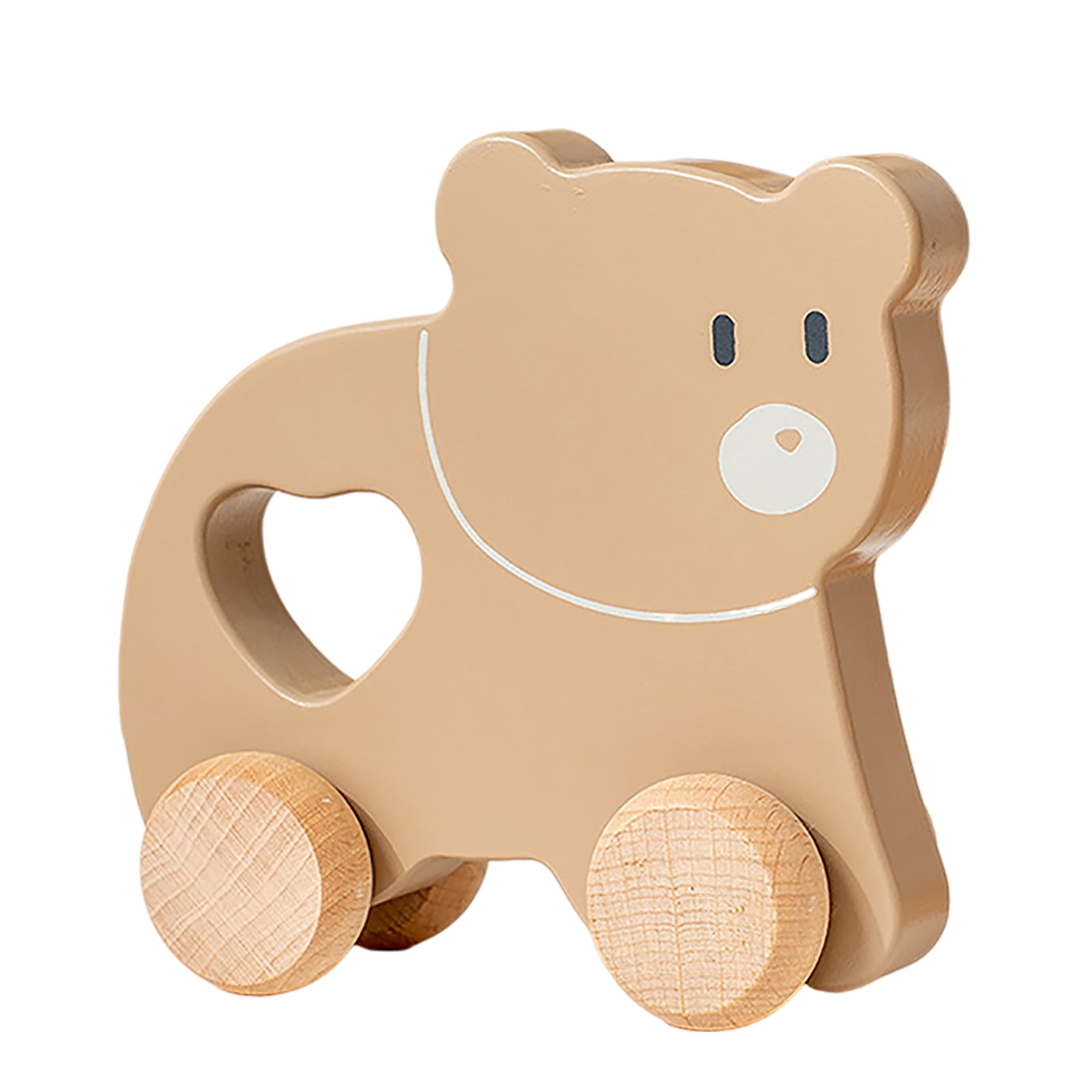 JANGSLNG Toddlers Wooden Car Toy Animal on Wheels Vehicle Toy Push and ...