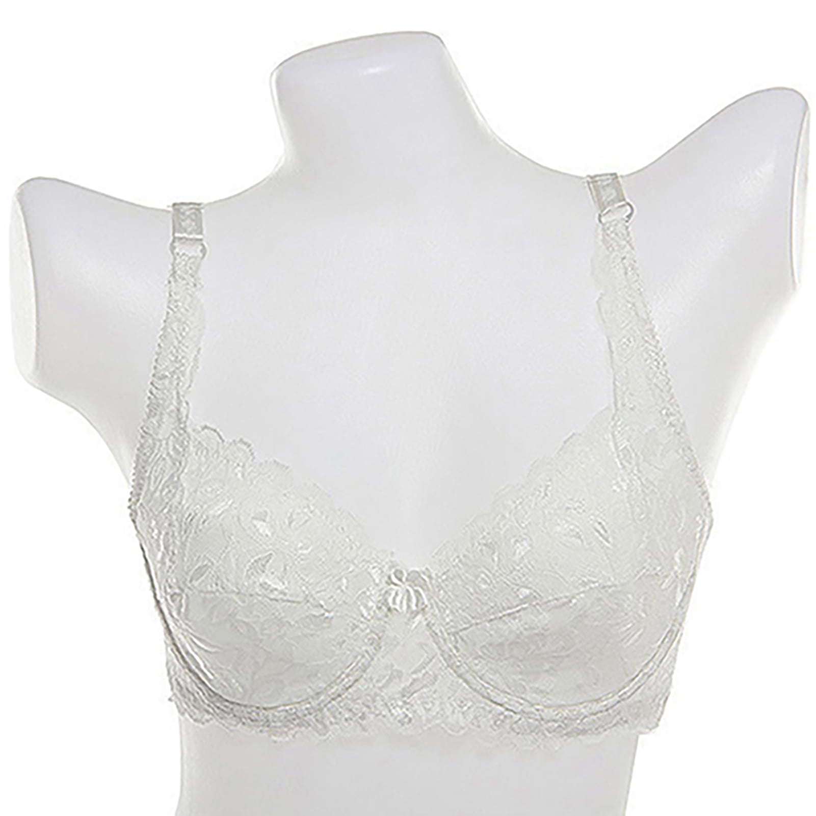 JANGSLNG Women Sexy Lace Adjustable Bra Deep V Push Up Shaping Padded ...