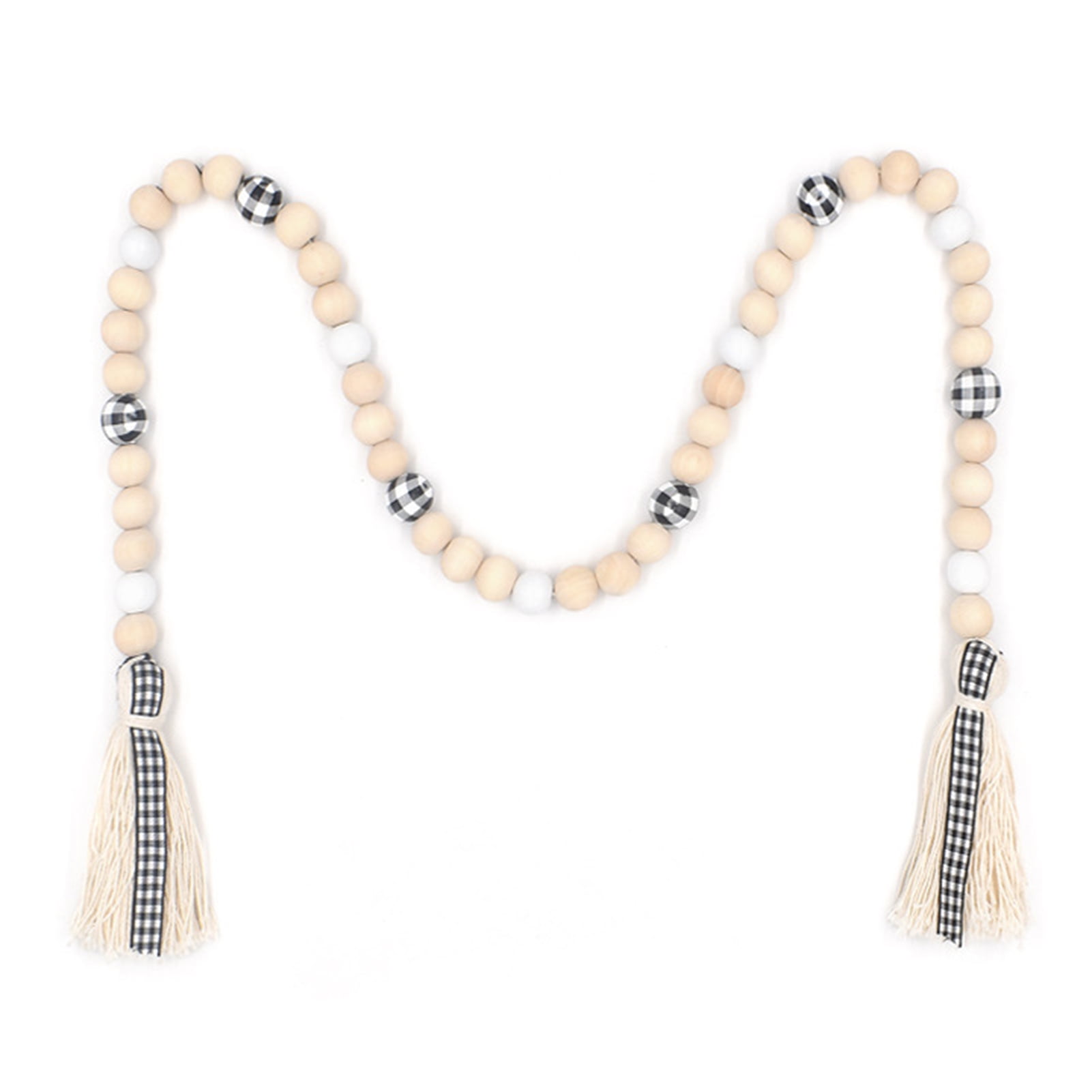 JANGSLNG Wooden Beads String Durable Decorative Portable Fashionable ...