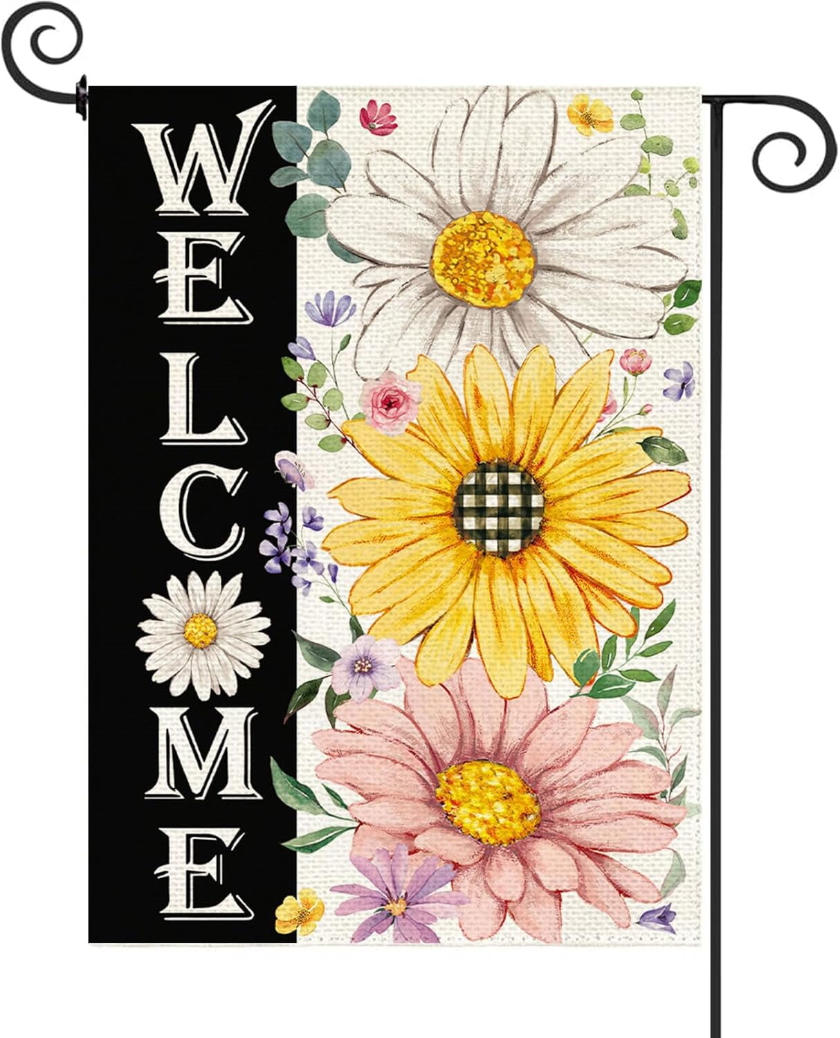 JANI 4th of July Patriotic House Flag 28 x 40 Inch Double Sided Burlap ...