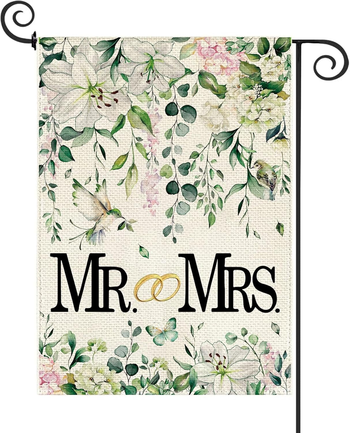 JANI Floral Wedding Garden Flag 12.5 x 18 Inch Double Sided Welcome to ...