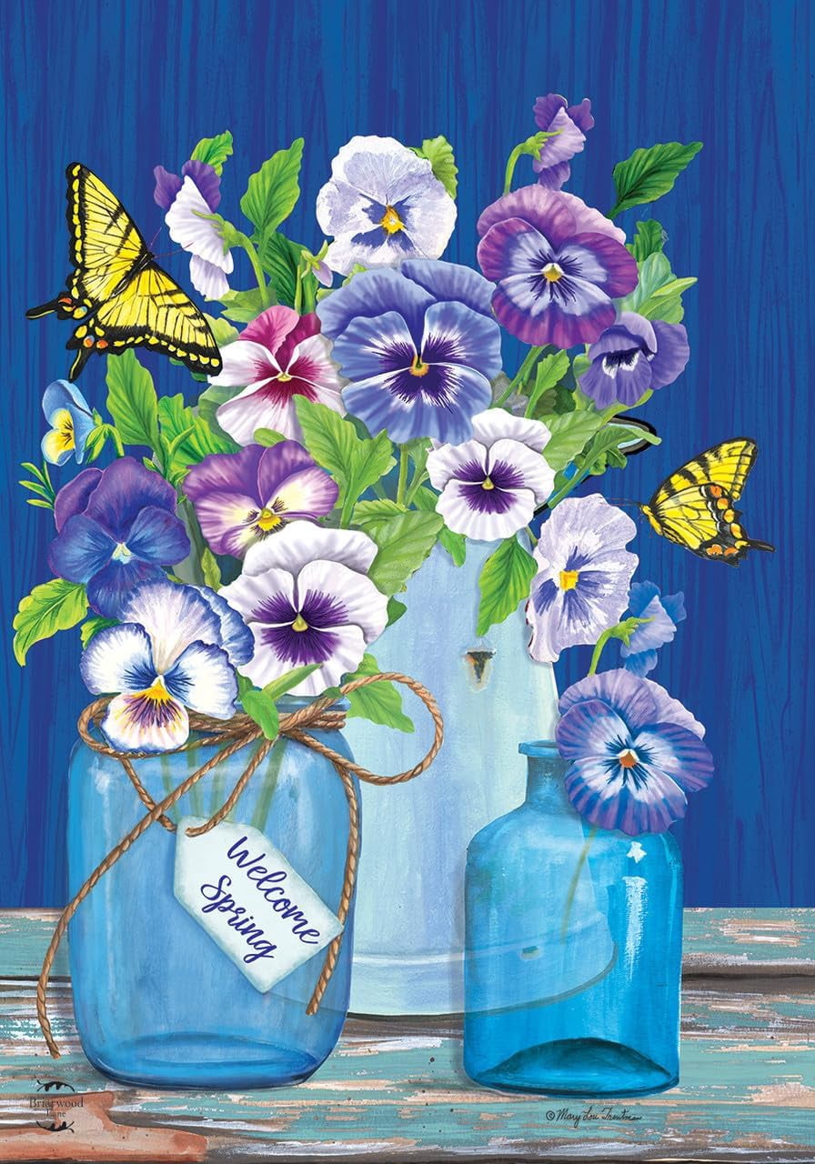 JANI Hello Spring Butterflies Garden Flag - Walmart.com