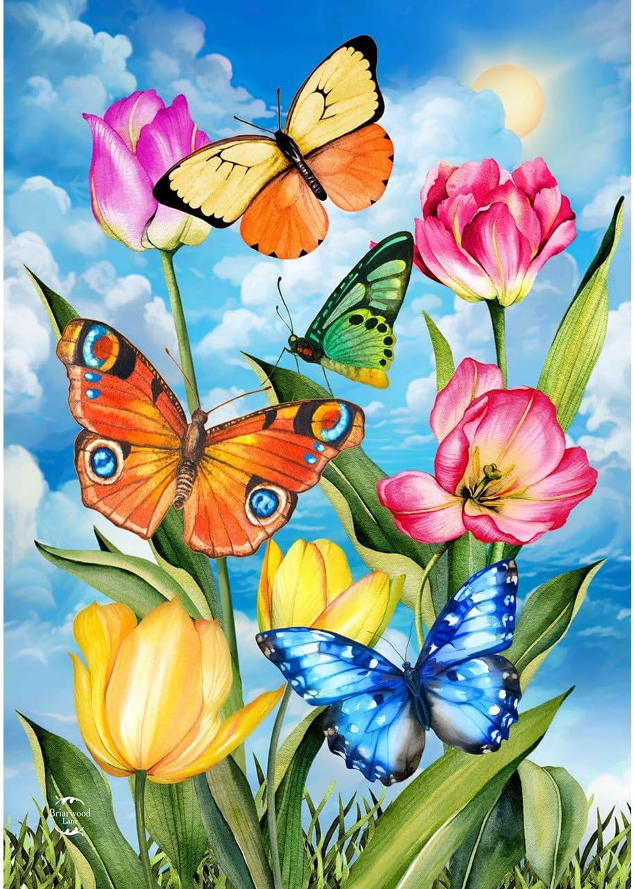 JANI Hello Spring Butterflies Garden Flag - Walmart.com