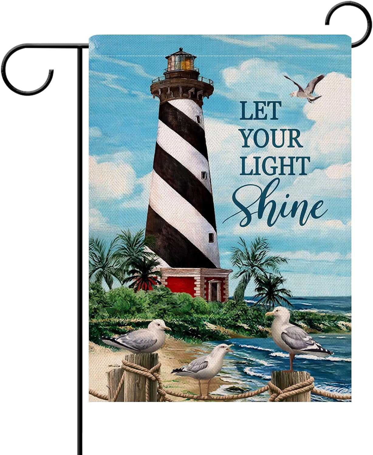 JANI Let Your Light Shine Summer Lighthouse Beach Coastal Decorative ...