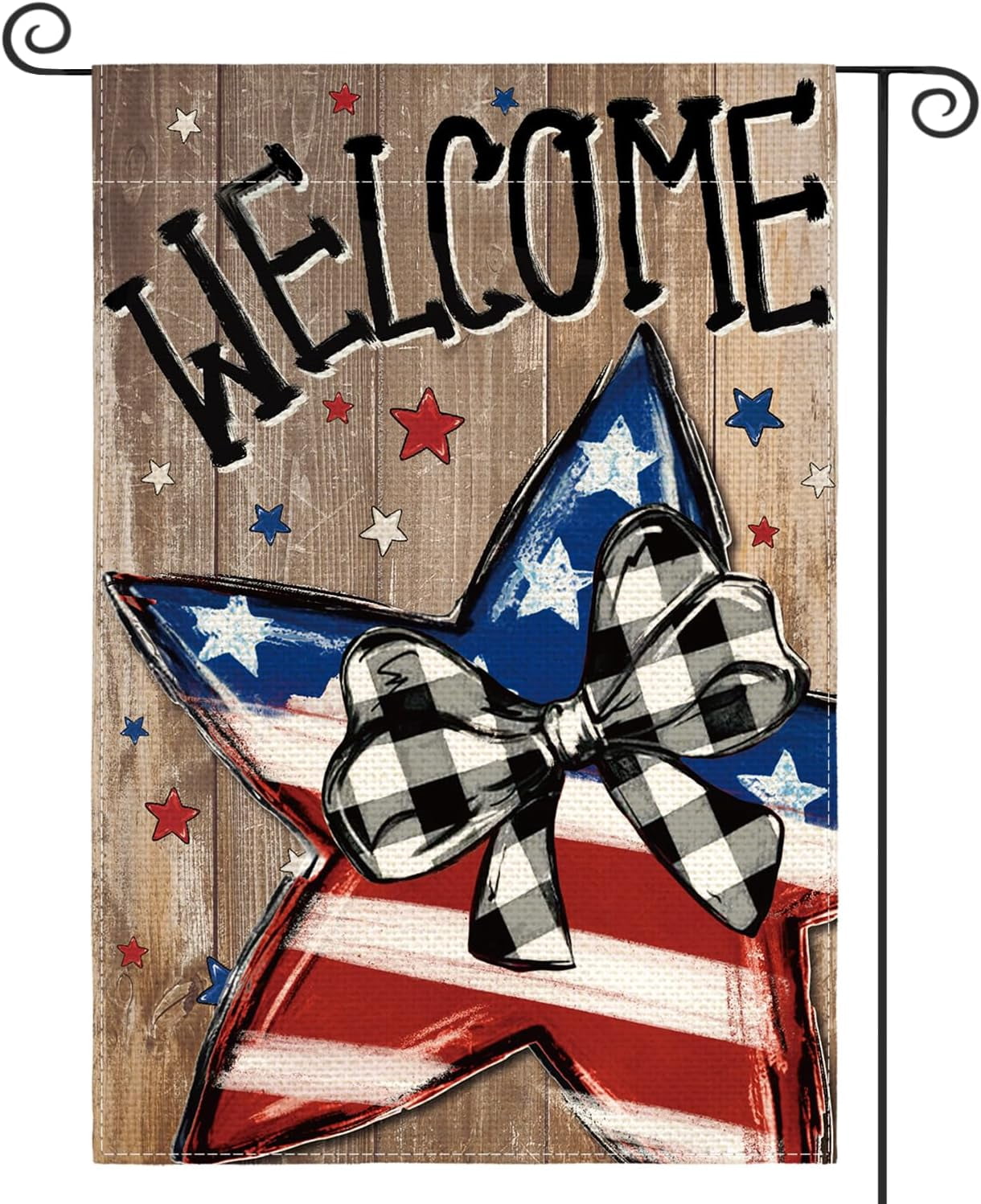 JANI Patriotic 4th of July House Flag 28x40 Inch Double Sided Outside ...