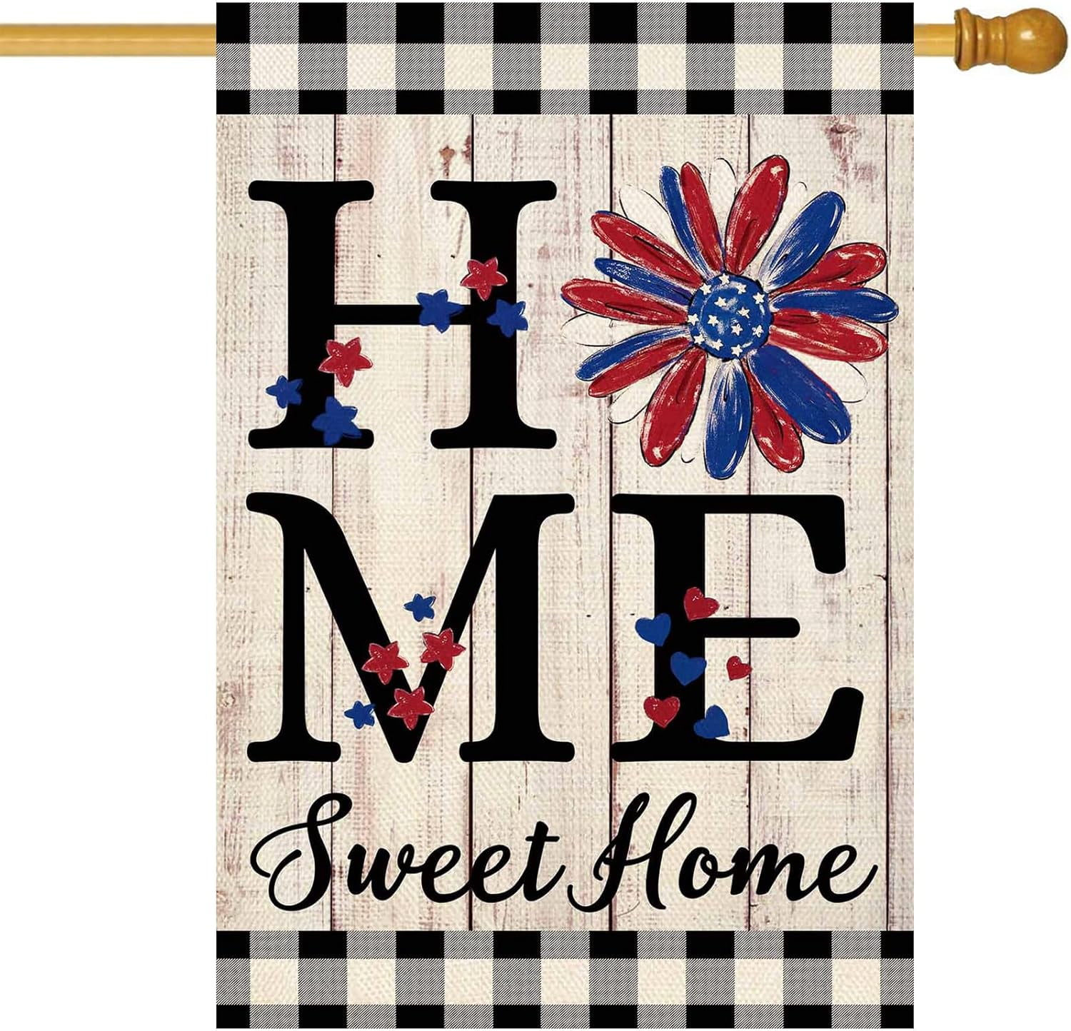 JANI Summer House Flag Burlap Vertical Double Sided 28 x 40 Inch Home ...
