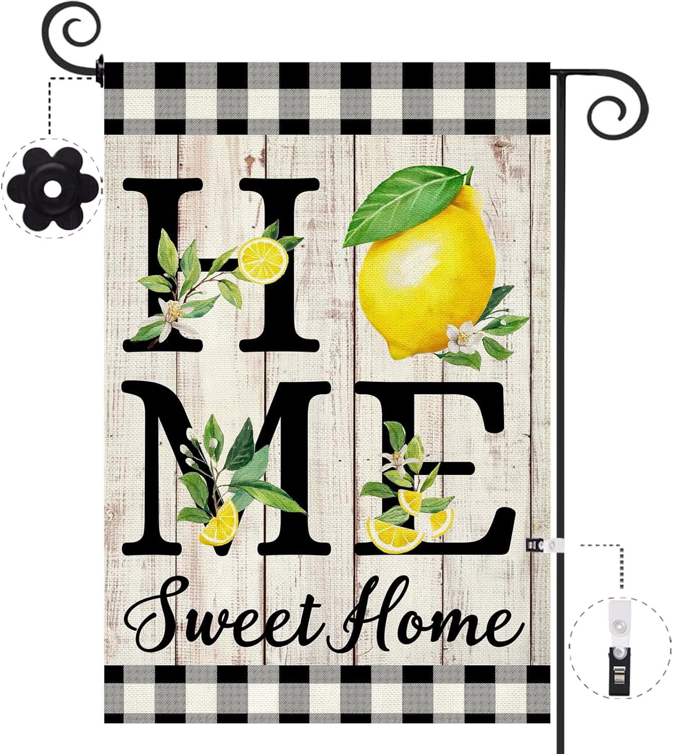 JANI Summer House Flag Burlap Vertical Double Sided 28 x 40 Inch Home ...