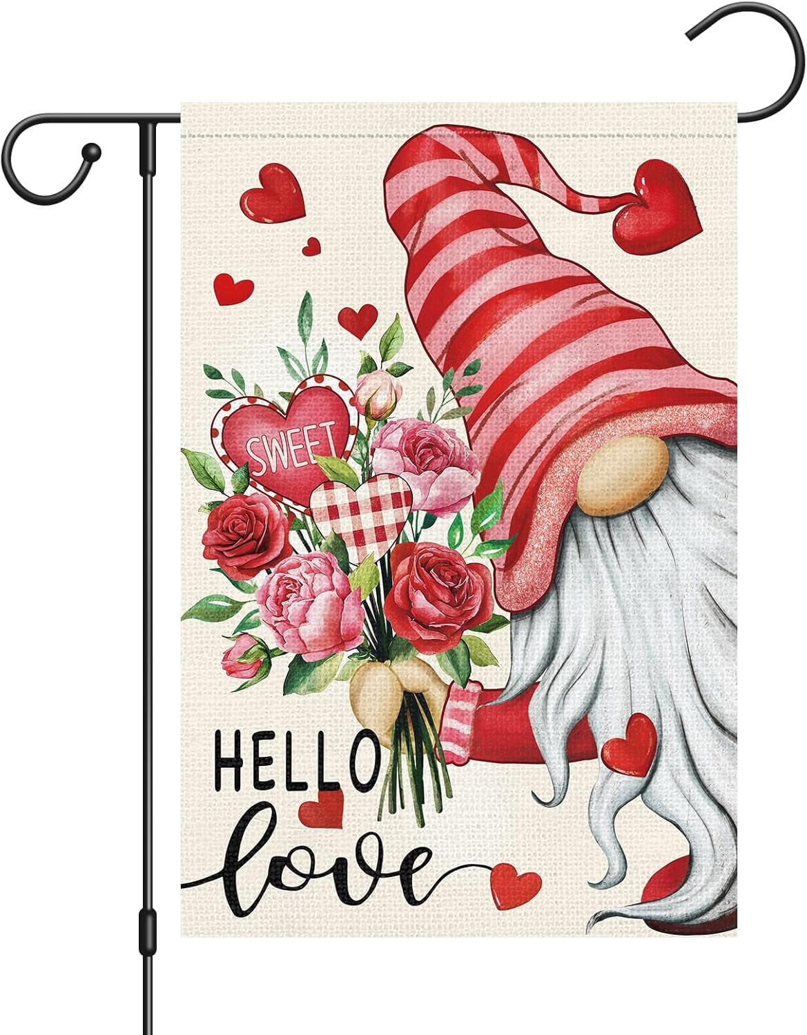 JANI Welcome Spring Summer Gnome Garden Flag 28x40" Double Sided ...