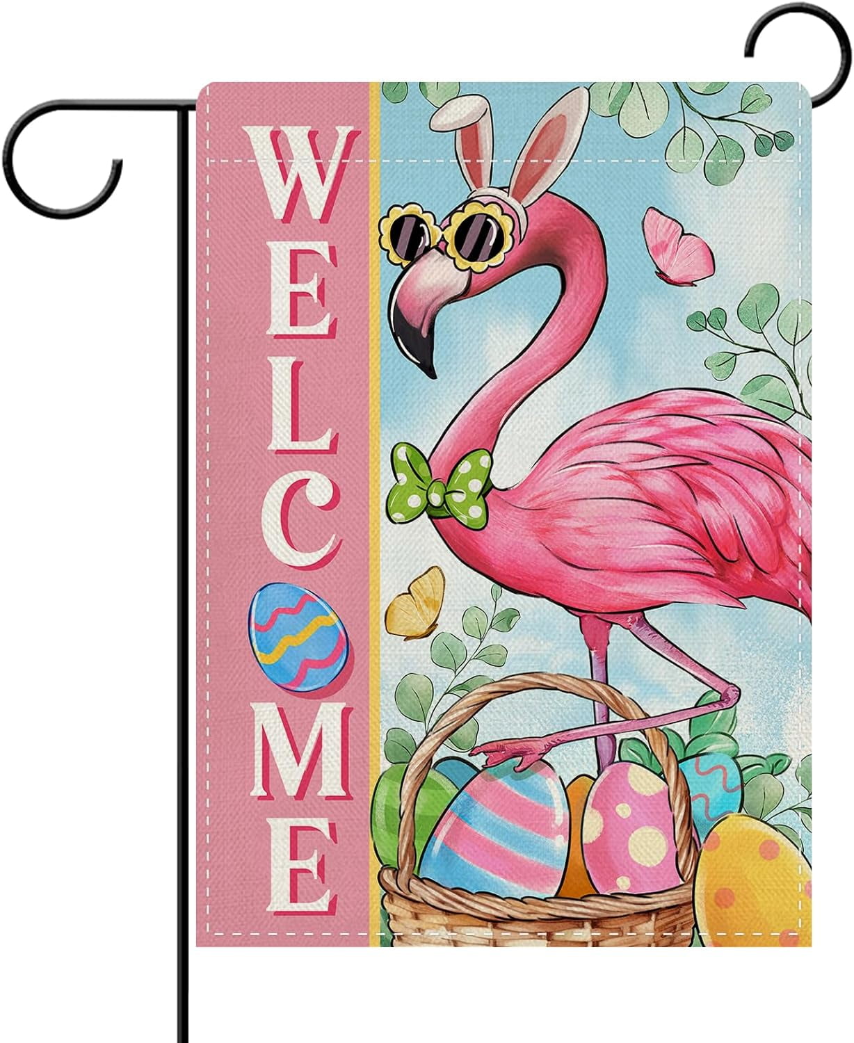 JANI Welcome Summer Flamingo 28 x 40 House Flag Double Sided, Beach ...
