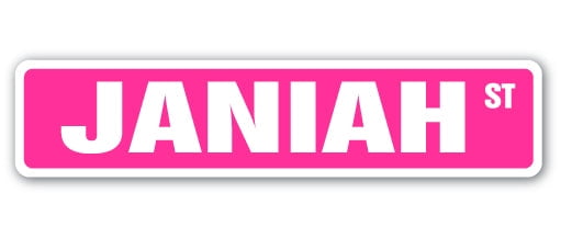 JANIAH Street Sign Childrens Name Room Sign | Indoor/Outdoor | 36" Wide ...