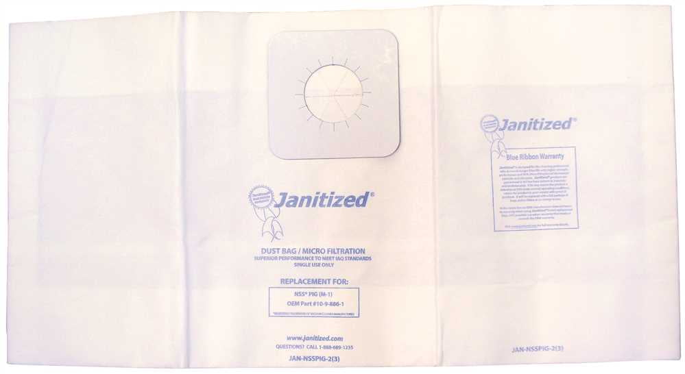 JANITIZED JAN-NSSPIG-2(3) Vacuum Bag for NSS PIG.Equivalent to 10-9-886 ...