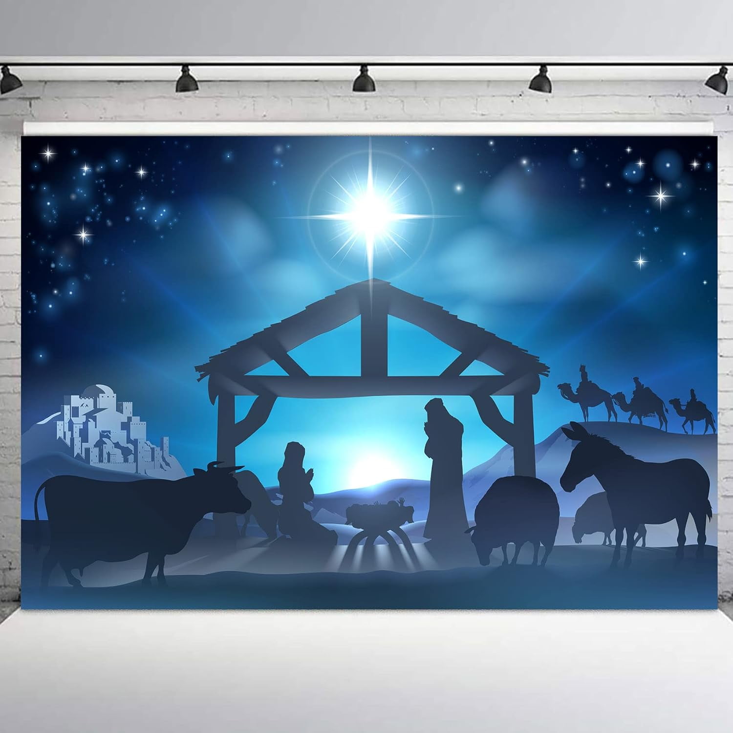 JANS.NO1 40 x 60 Inch Christmas Jesus Nativity Backdrop Birth of Jesus ...