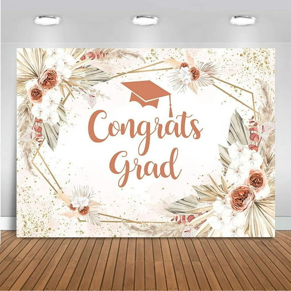 JANS.NO1 60in*90in 2025 Graduation Backdrop Boho Congrats Grad Backdrop ...