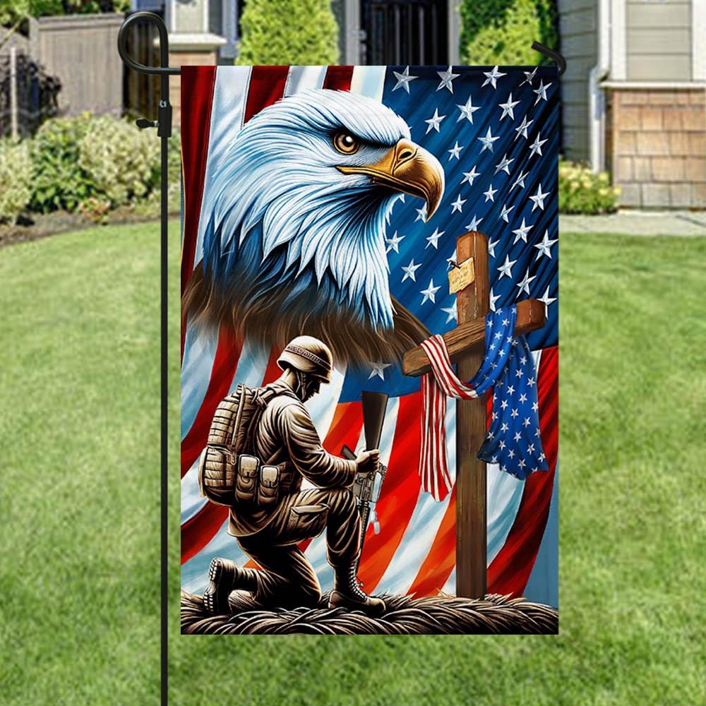 JANS.NO1 American Flag, US Veteran Day Flag, Christ And The American ...