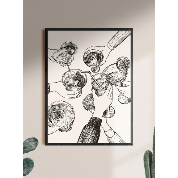 HADO Cheers Print, Cheers Sign Print, Bar Cart Wall Decor, Cheers Wall ...