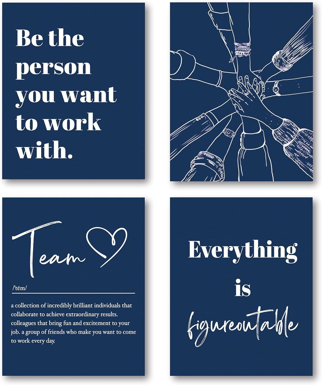 JANS.NO1 Be The Person You Want to Work With Team Work Wall Art Decor ...