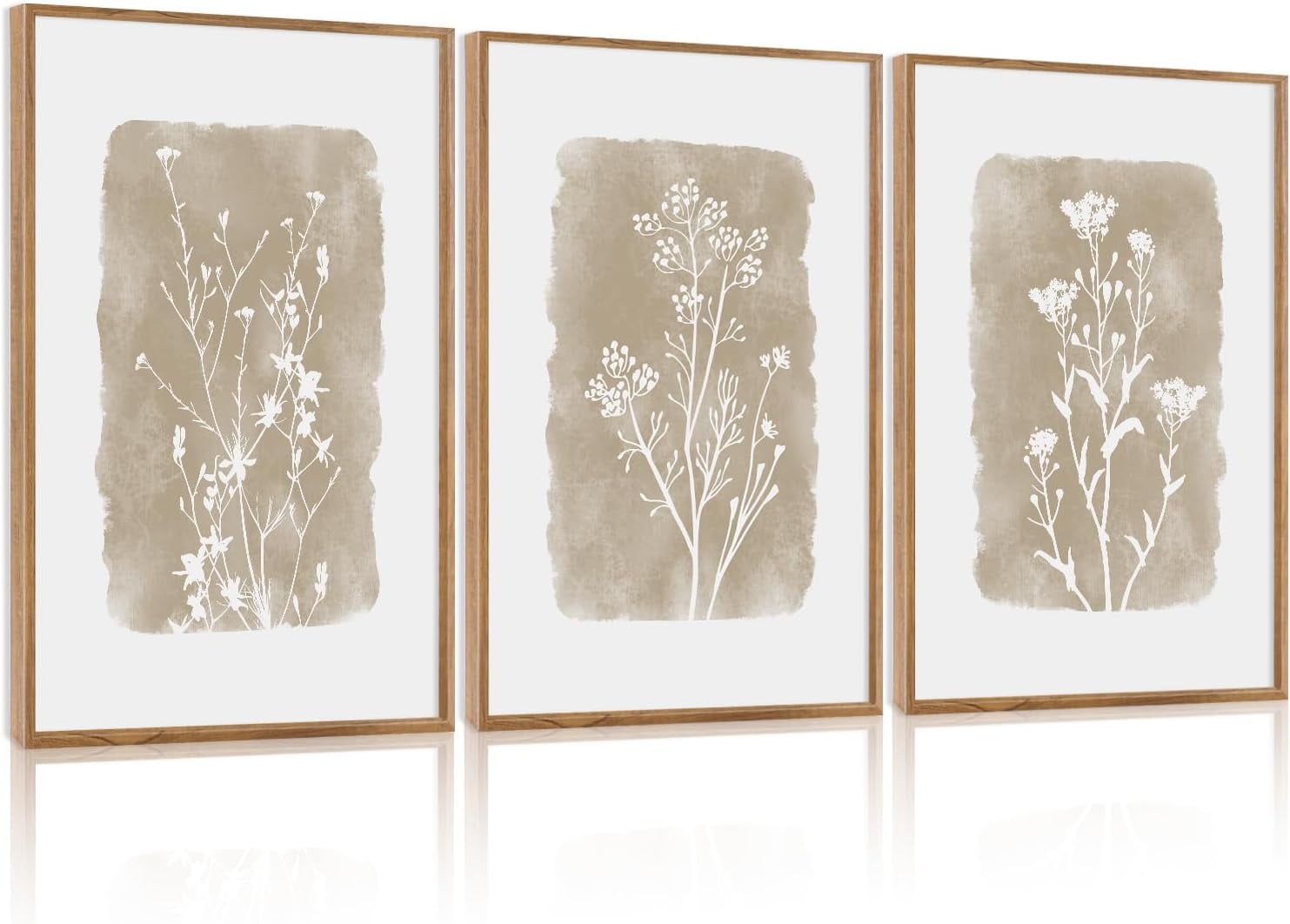 JANS.NO1 Boho Geometric poster Wall Art Set Of 3, Modern Minimalist Wall Decor Bohemia Sage ...