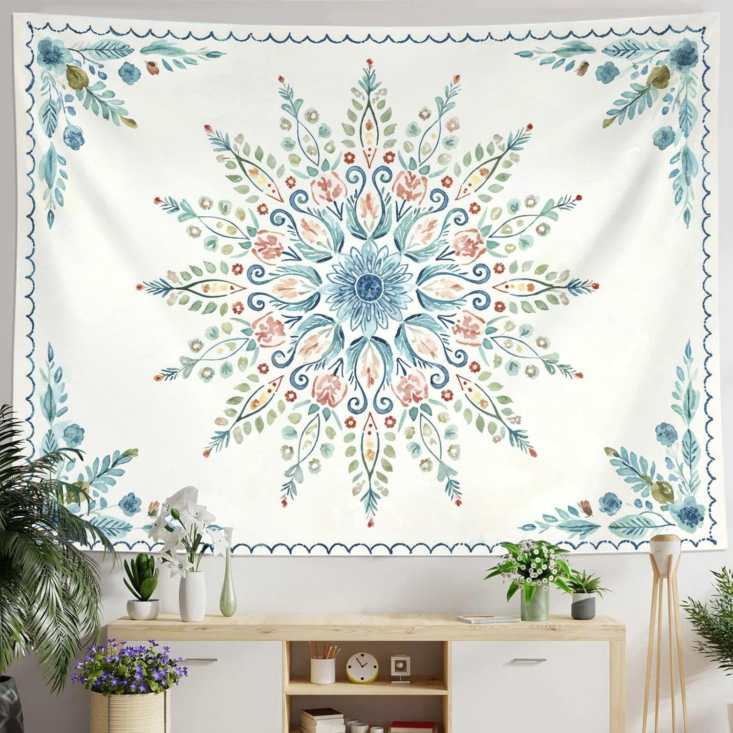 JANS.NO1 Boho Mandala Tapestry Wall Hanging Hippie Bohemian Floral ...