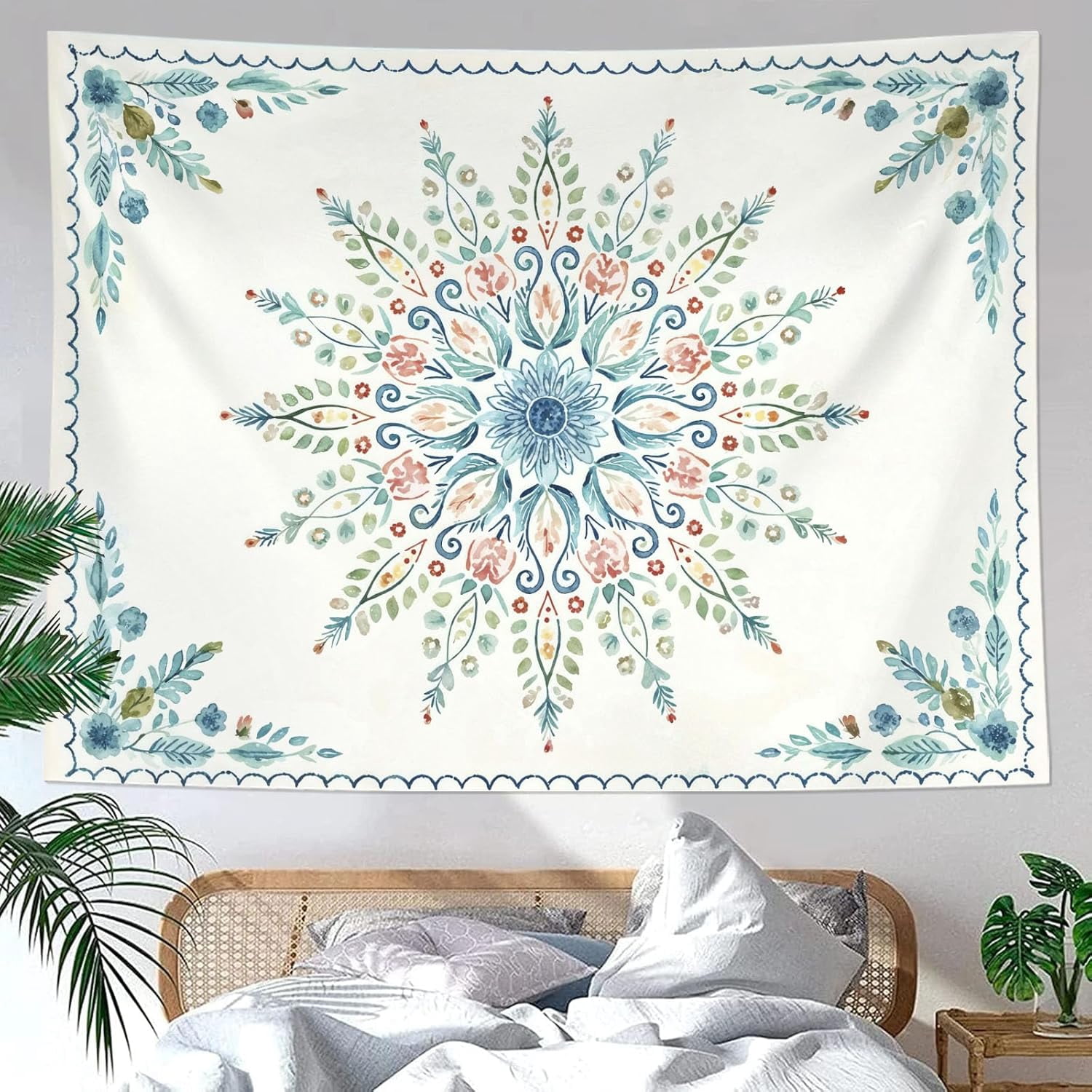JANS.NO1 Boho Mandala Tapestry Wall Hanging Hippie Bohemian Floral ...