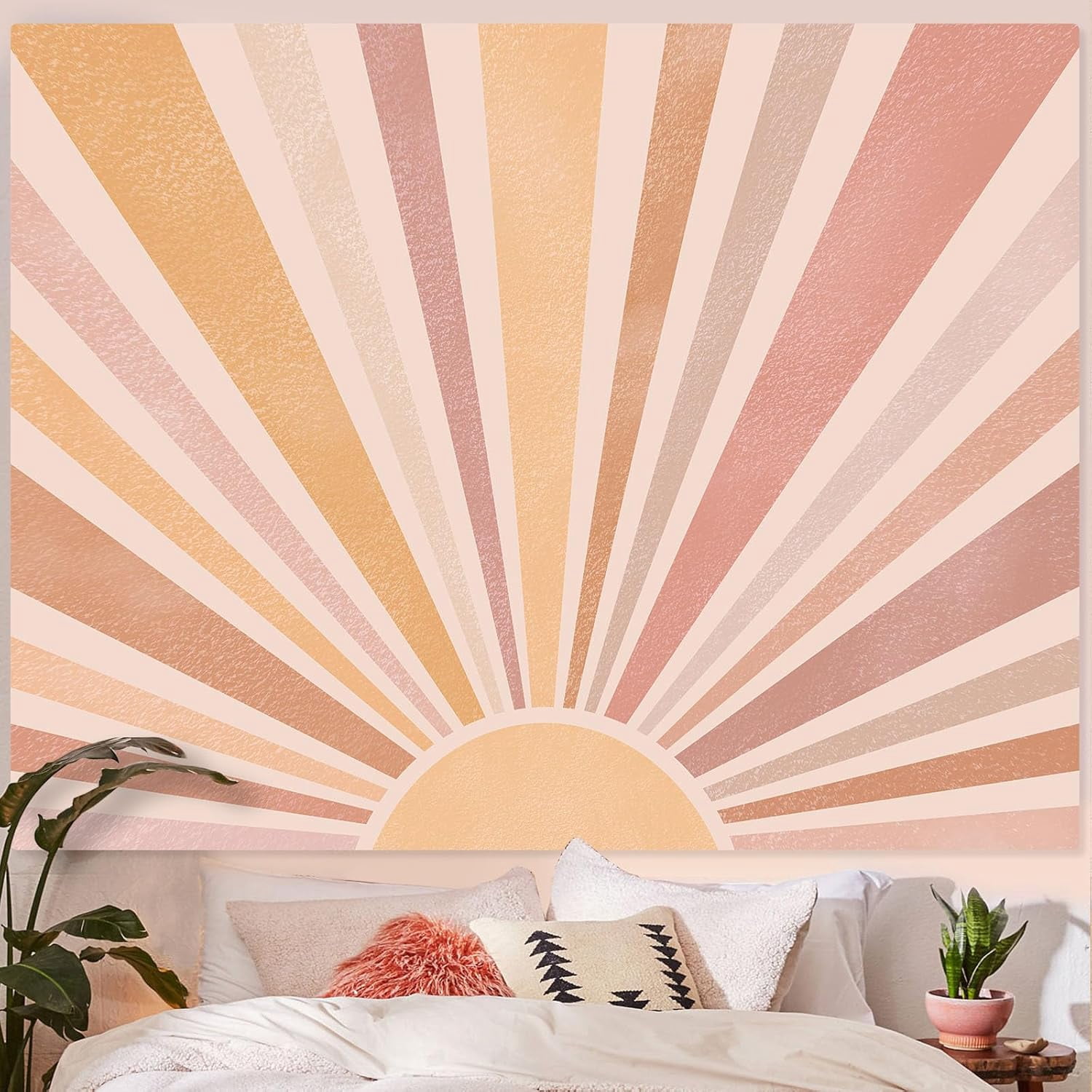 JANS.NO1 Boho Sun Tapestry Vintage 70s Sunset Sunrise Tapestries for ...
