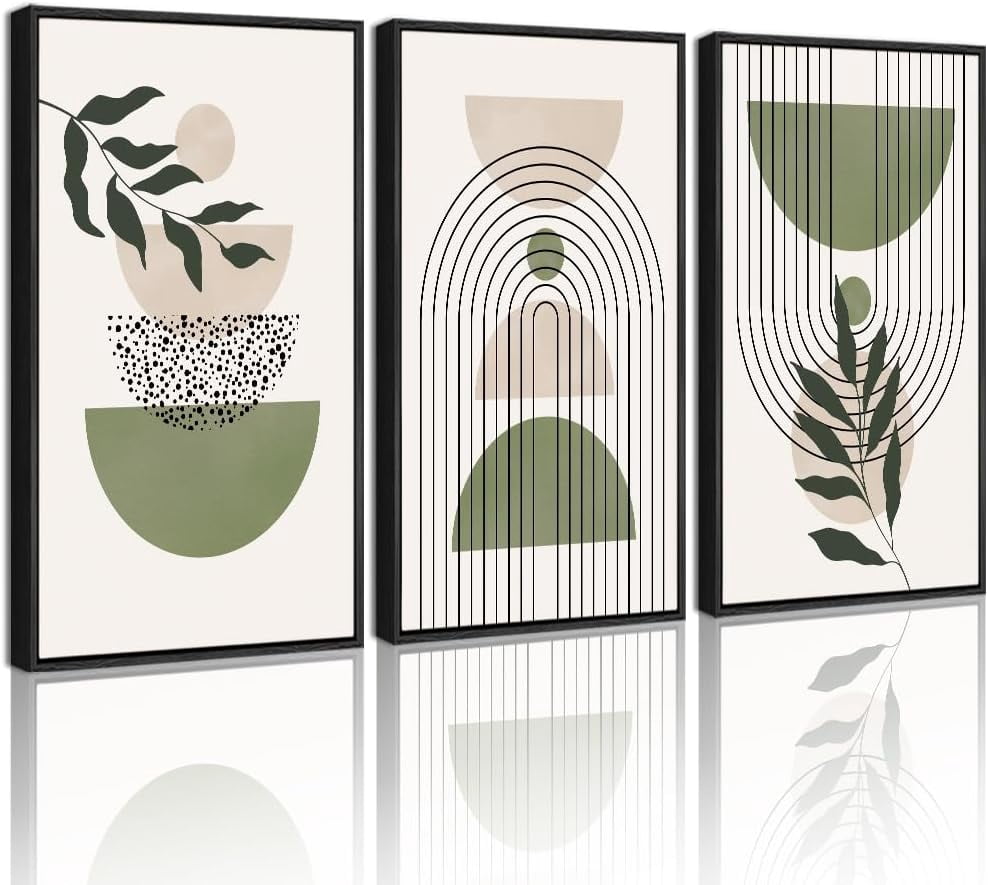 JANS.NO1 Botanical Boho Wall Art Modern Plant Leaf Bohemian Wall Decor ...