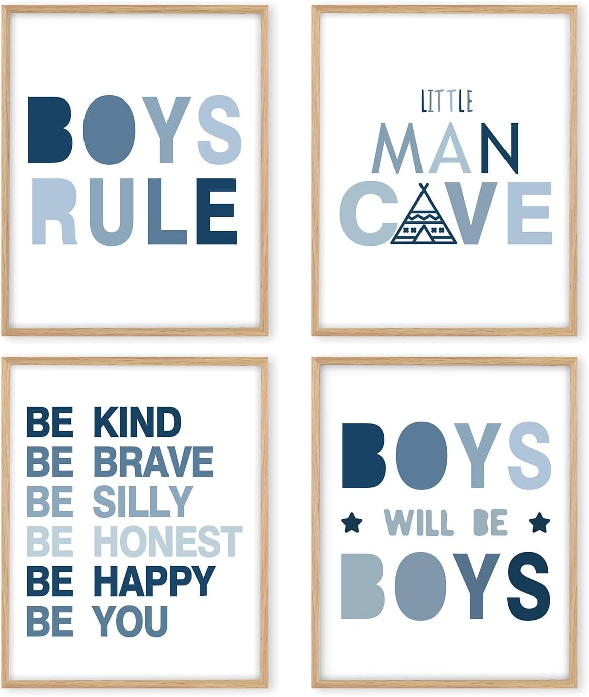 JANS.NO1 Boys Rules Posters - Boho Boys Affirmations Poster Prints For ...