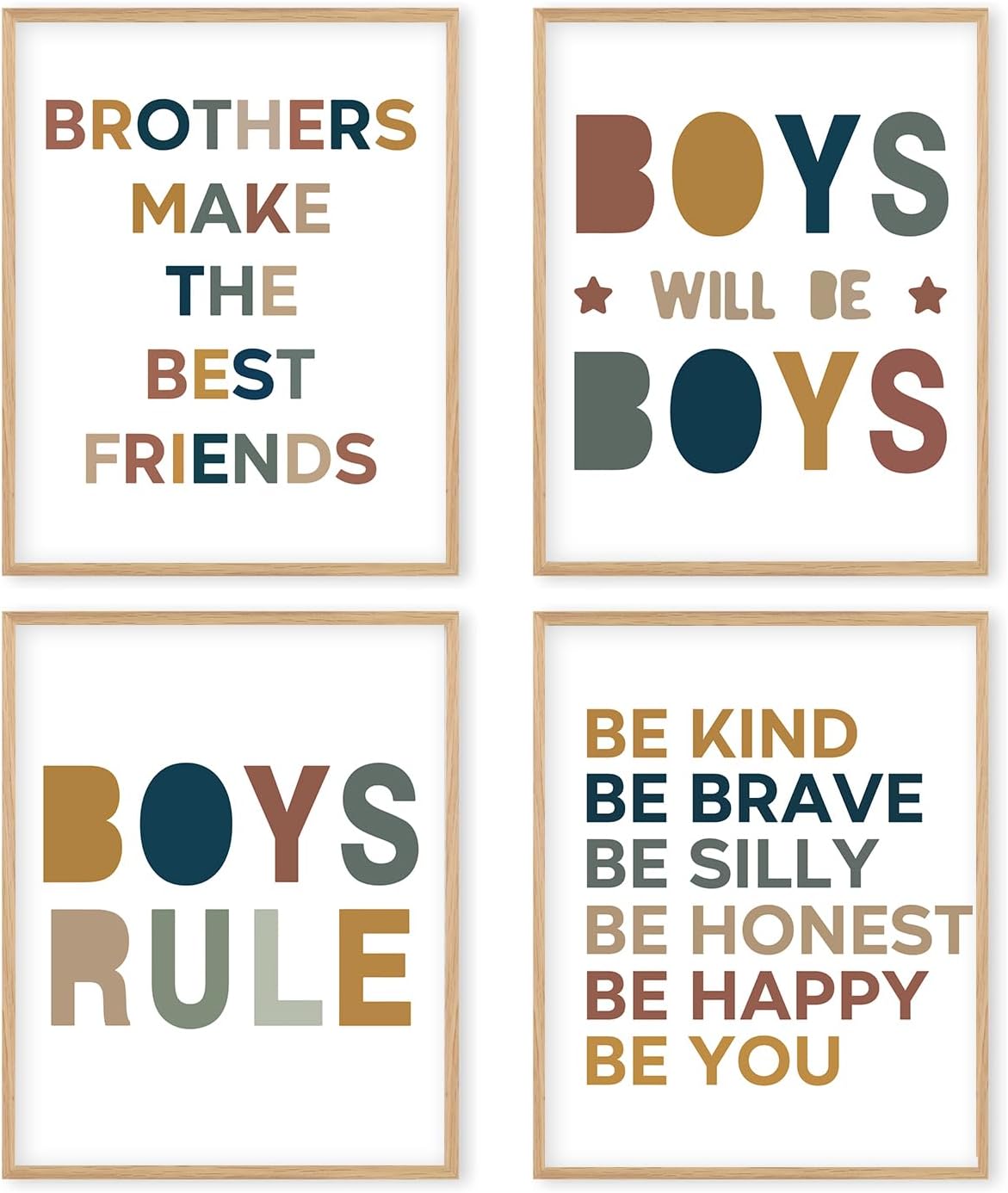 JANS.NO1 Boys Rules Posters - Boho Boys Affirmations Poster Prints For ...