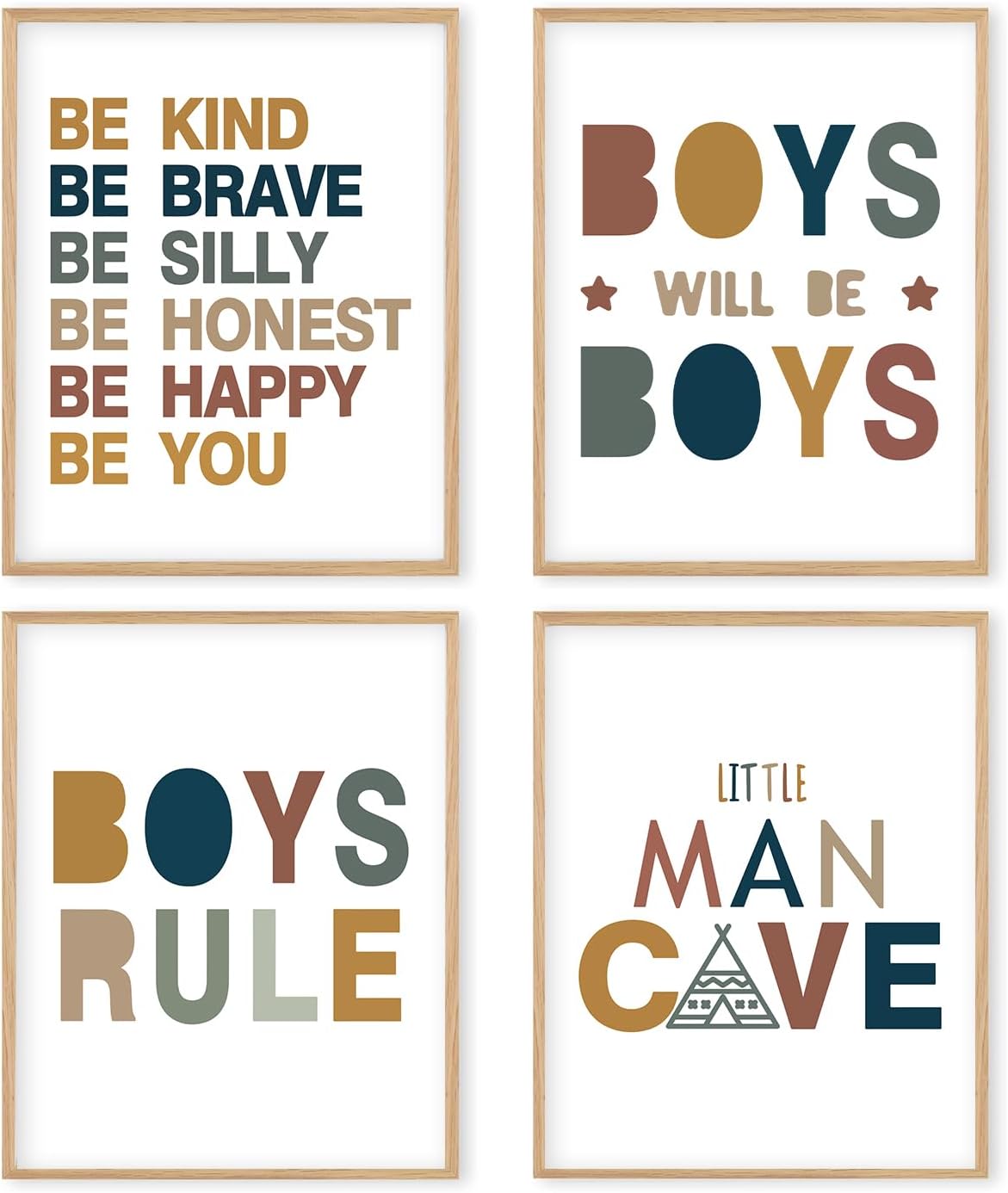 JANS.NO1 Boys Rules Posters - Boho Boys Affirmations Poster Prints For ...