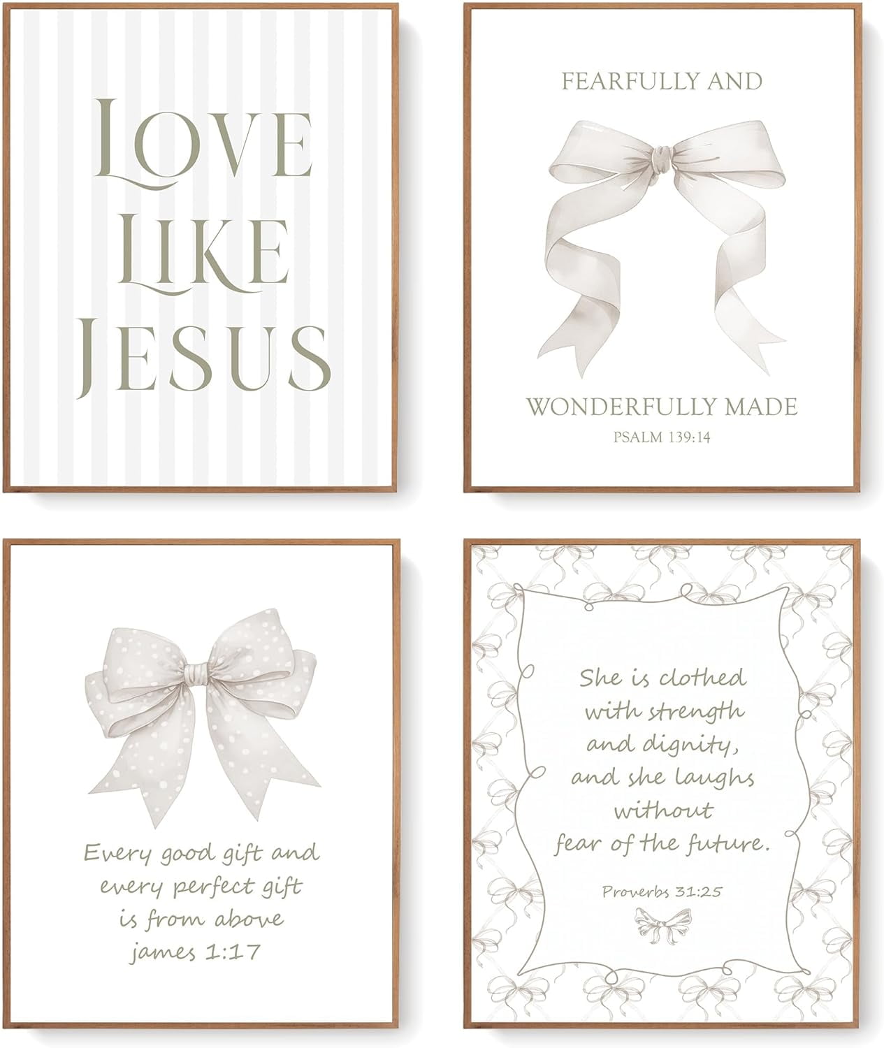 JANS.NO1 Coquette Pink Bow Jesus Wall Art Decor Posters, Pink Bow Room ...