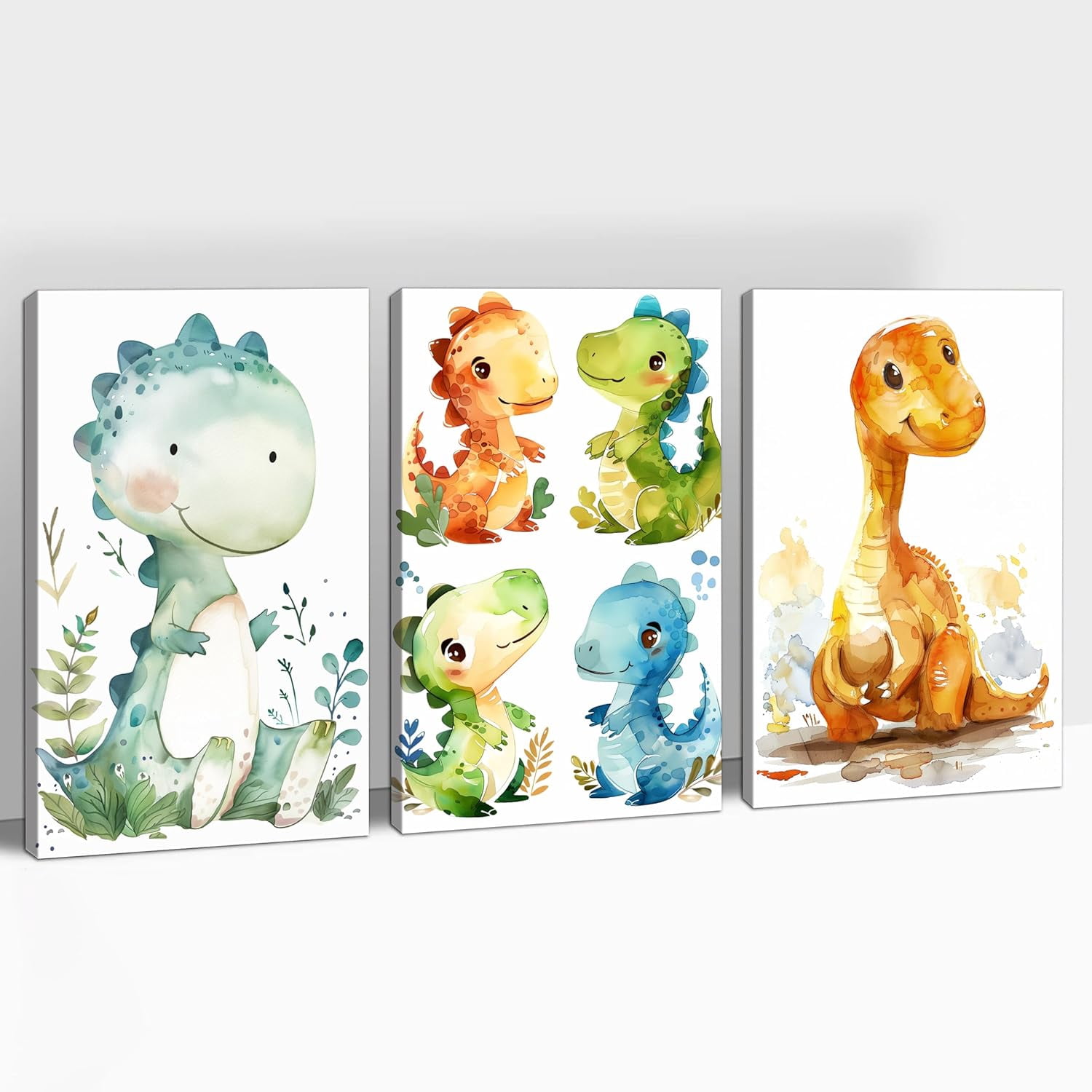 JANS.NO1 Dinosaur Wall Art - Dinosaur Nursery Decor Funny Animal Wall ...