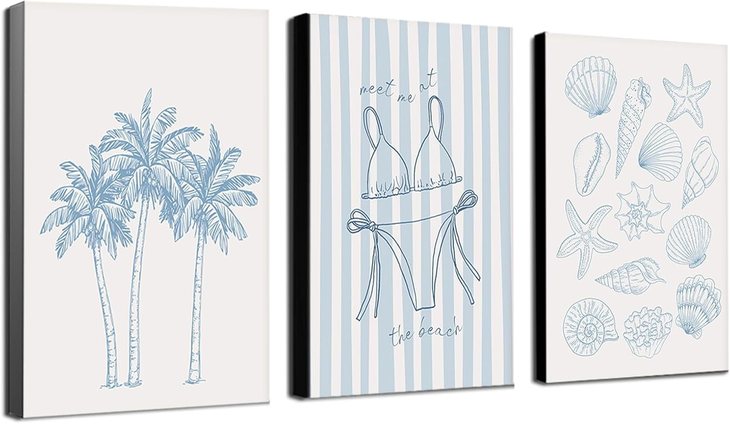 JANS.NO1 Fashion Pink Bow Wall Art Set of 3 Preppy Posters College ...