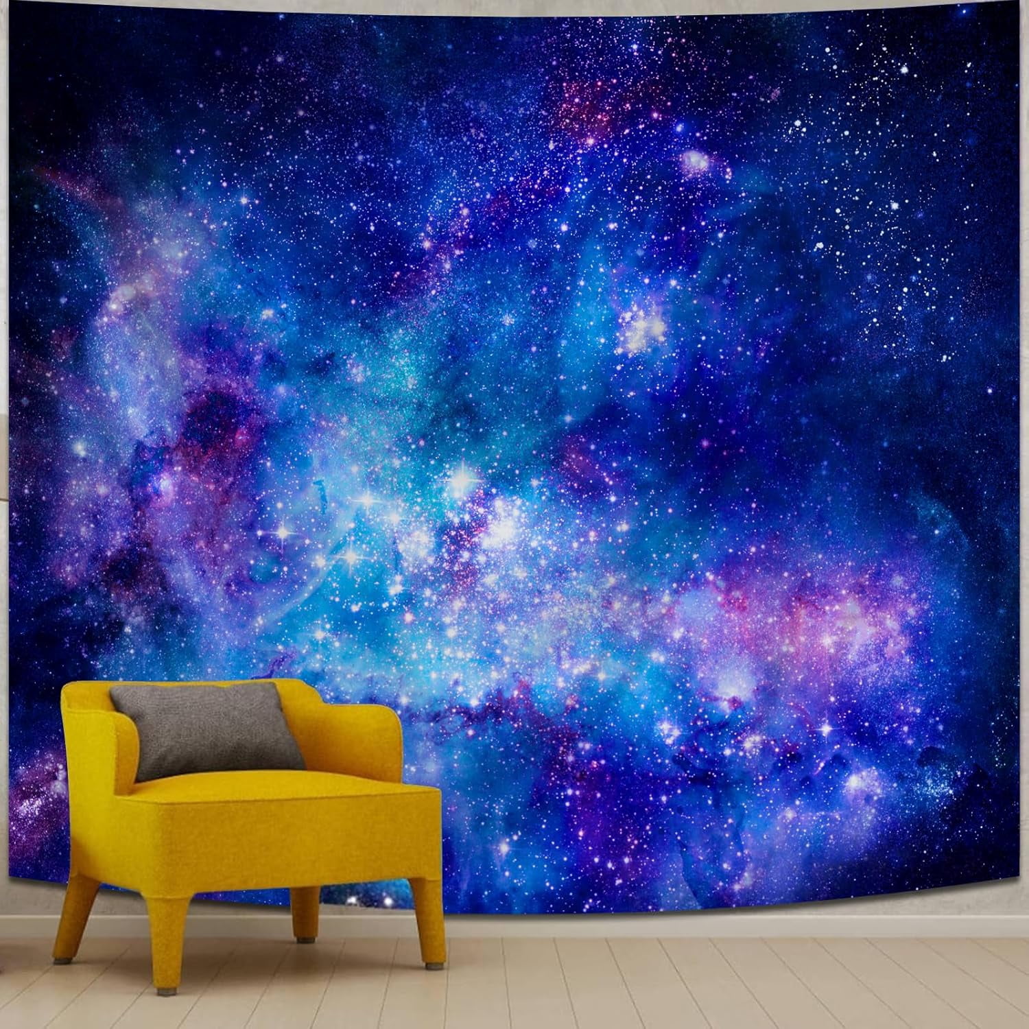 JANS.NO1 Galaxy Tapestry for Bedroom Aesthetic Space Blue Night Starry ...