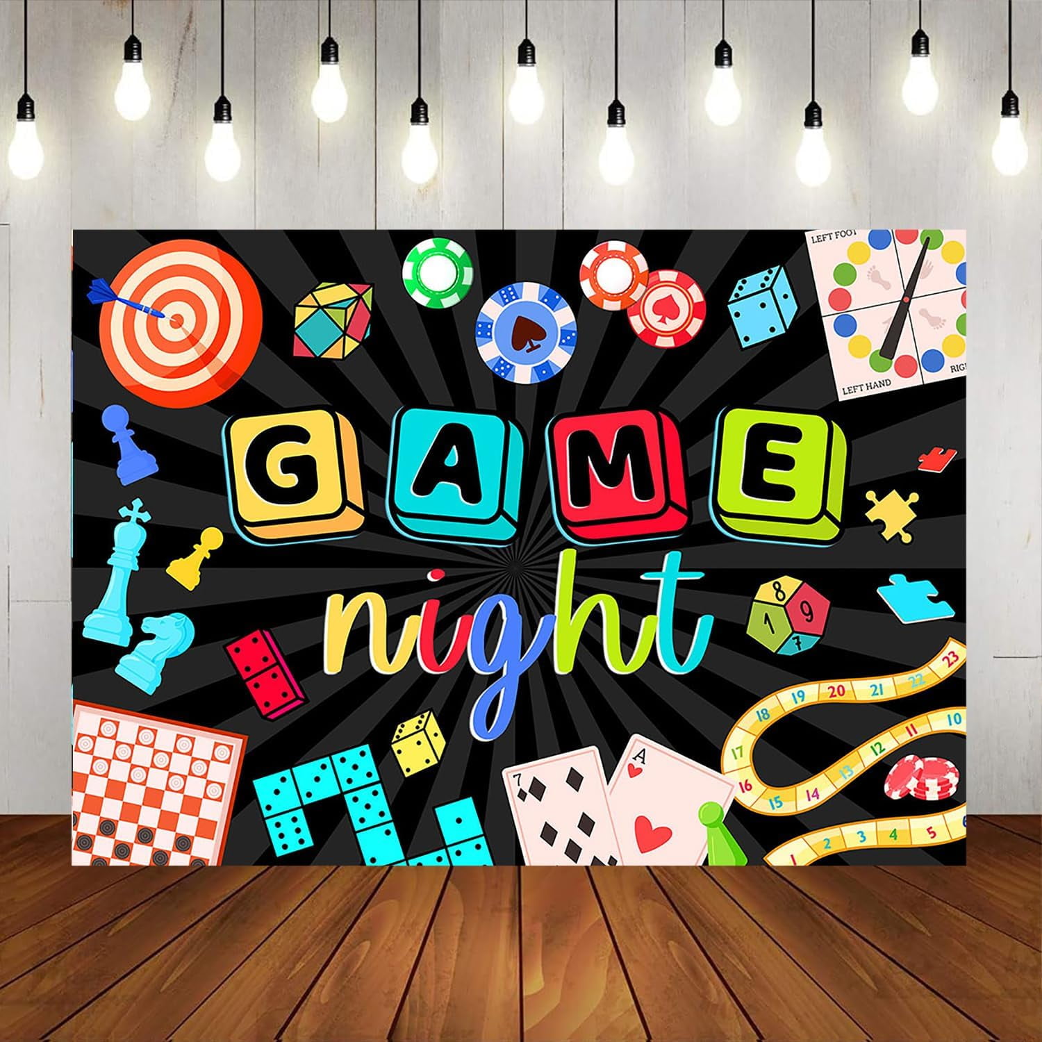 JANS.NO1 Game Night Backdrop Board Game Game Night Decorations for ...