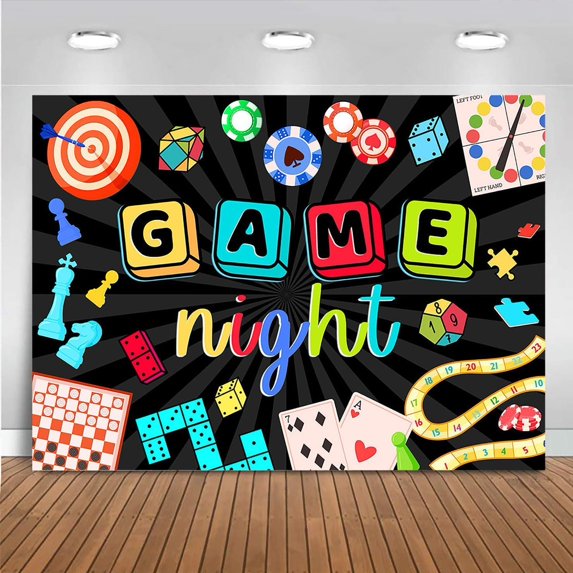 JANS.NO1 Game Night Backdrop Board Game Game Night Decorations for ...