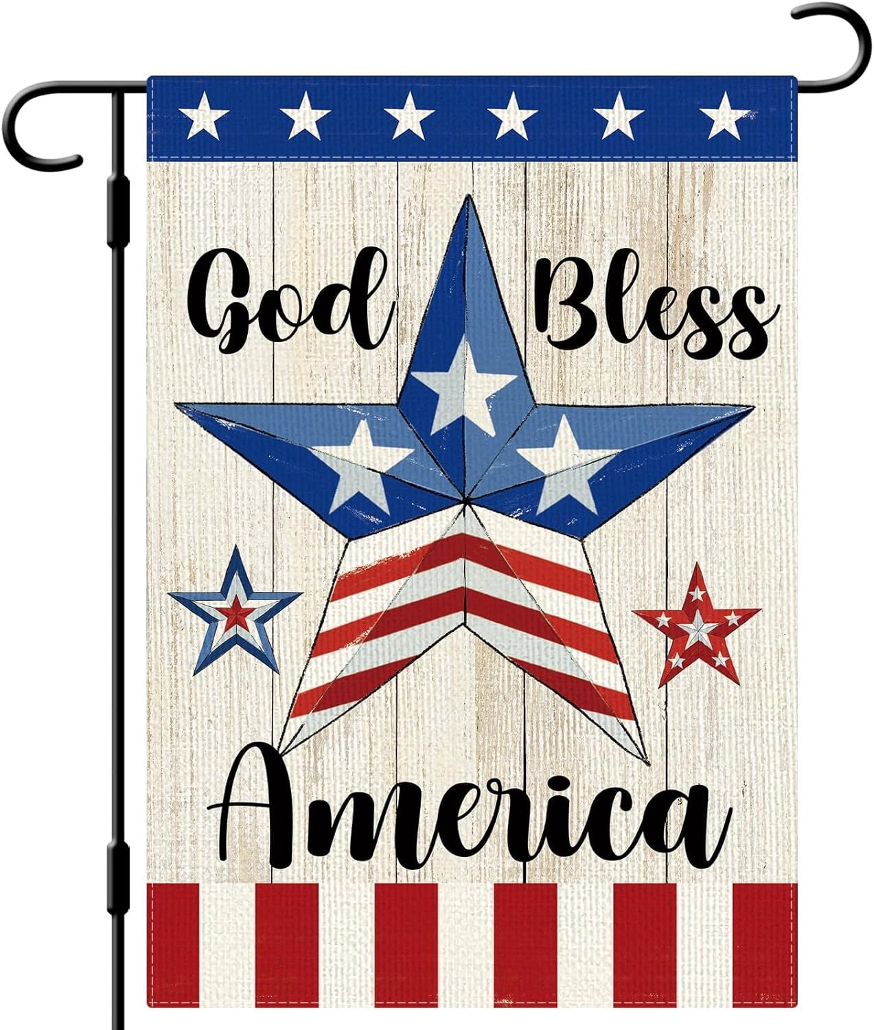 JANS.NO1 God Bless America 4th of July Garden Flag Double Sided ...