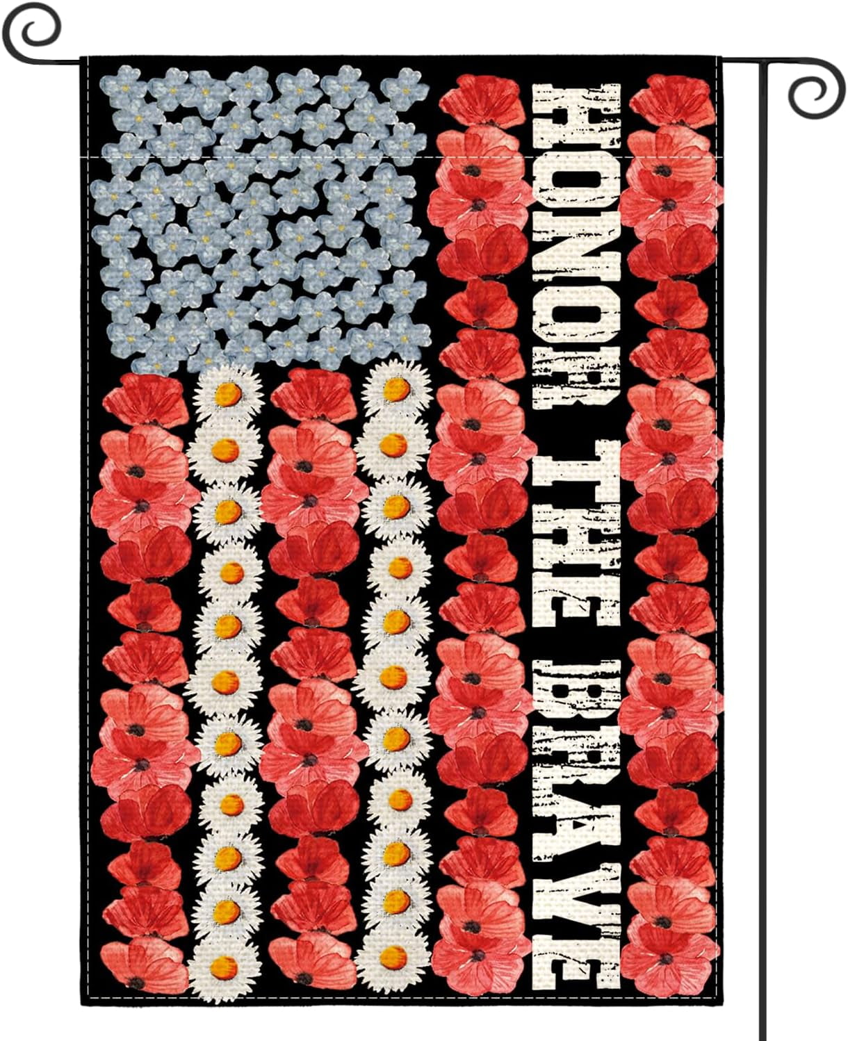 JANS.NO1 Memorial Day Garden Flag Double Sided Outside, Honor The Brave ...