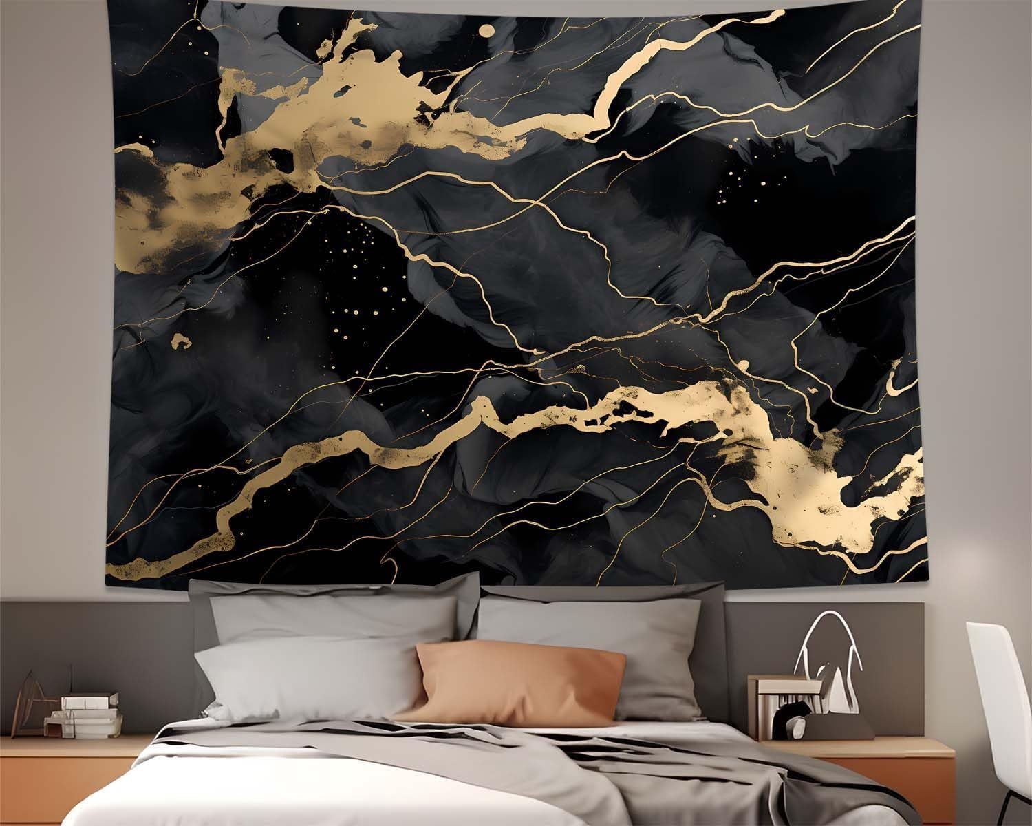 JANS.NO1 Modern Marble Tapestry, Abstract Geometric Minimalist Tapestry ...