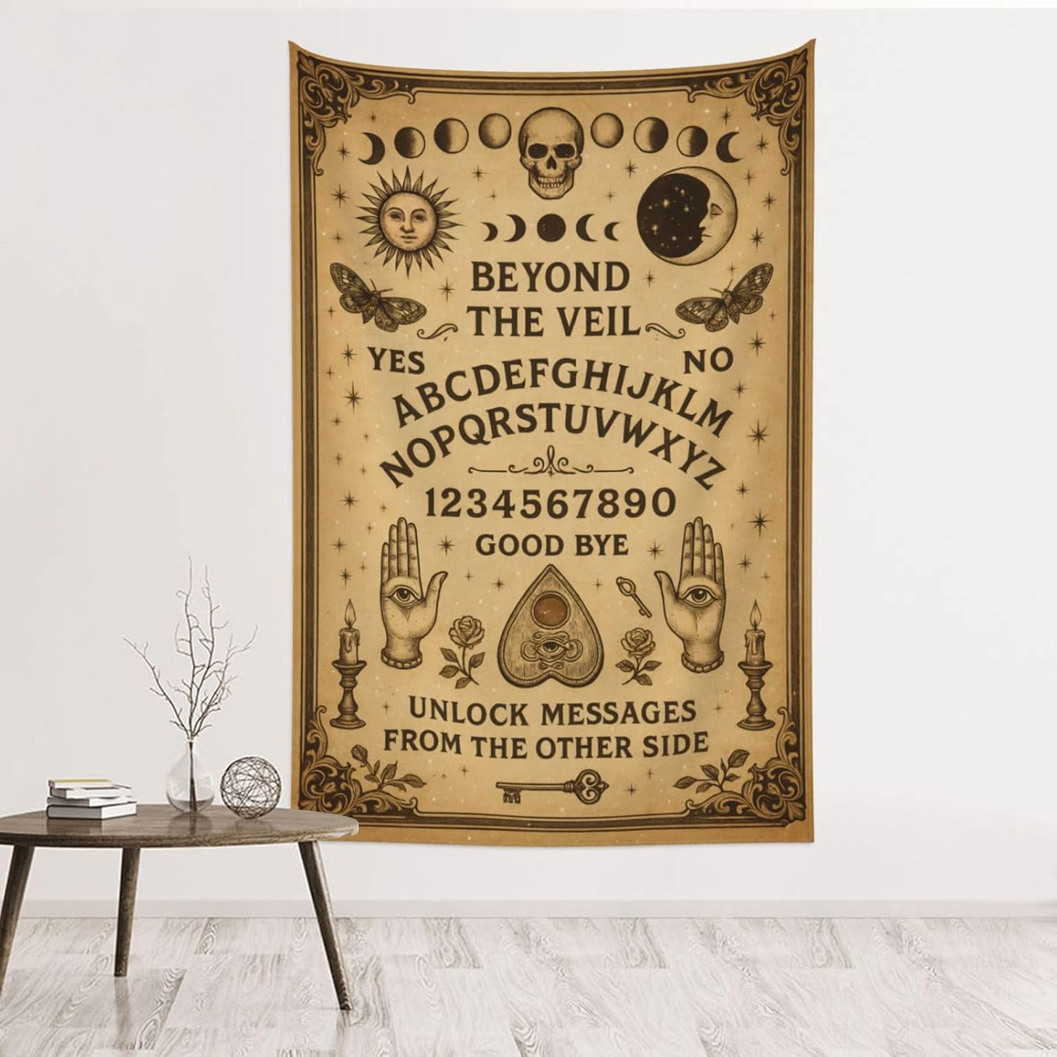 JANS.NO1 Mystical Tarot Wall Tapestry 52 x 60 Inch, Celestial Sun Moon ...