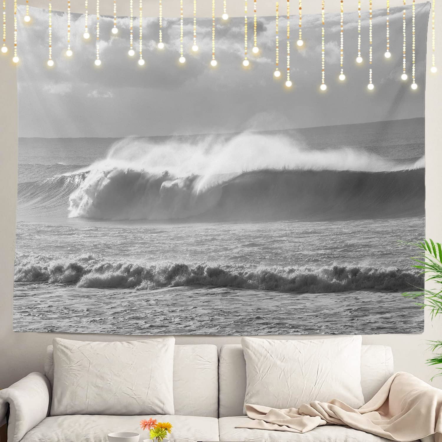 JANS.NO1 Ocean Wave Tapestry, Nature Wall Hanging - Large Psychedelic ...