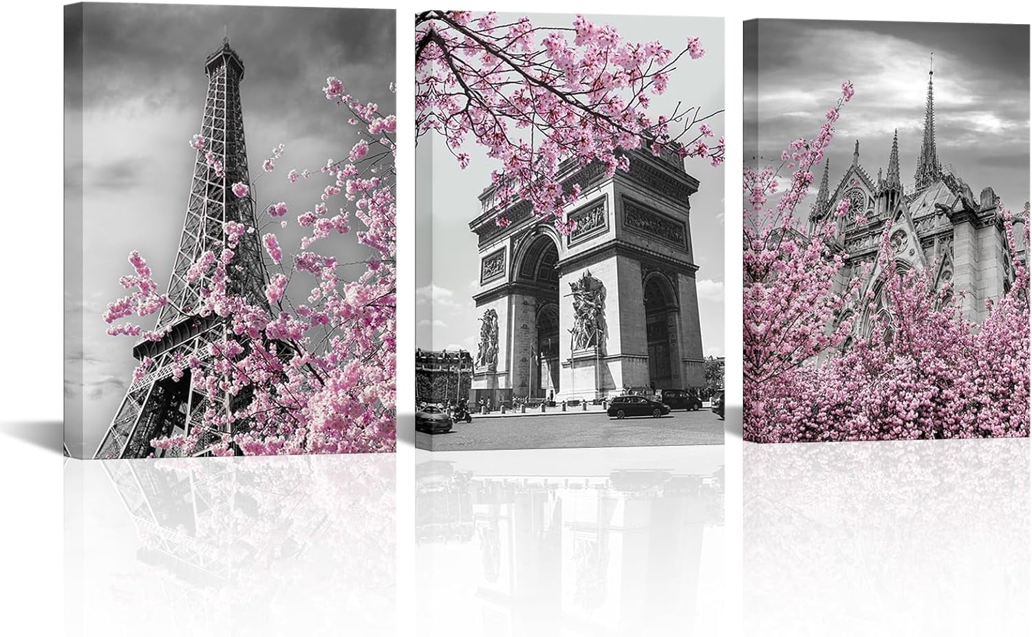 JANS.NO1 Paris Wall Decor for Bedroom & Bathroom - 12x16 Canvas Prints ...