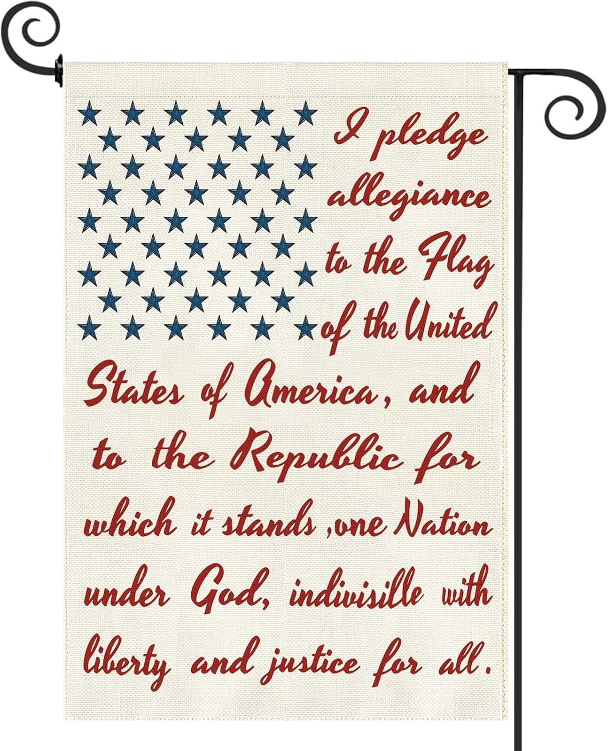 JANS.NO1 Patriotic 4th of July Garden Flag Double Sided Burlap God ...