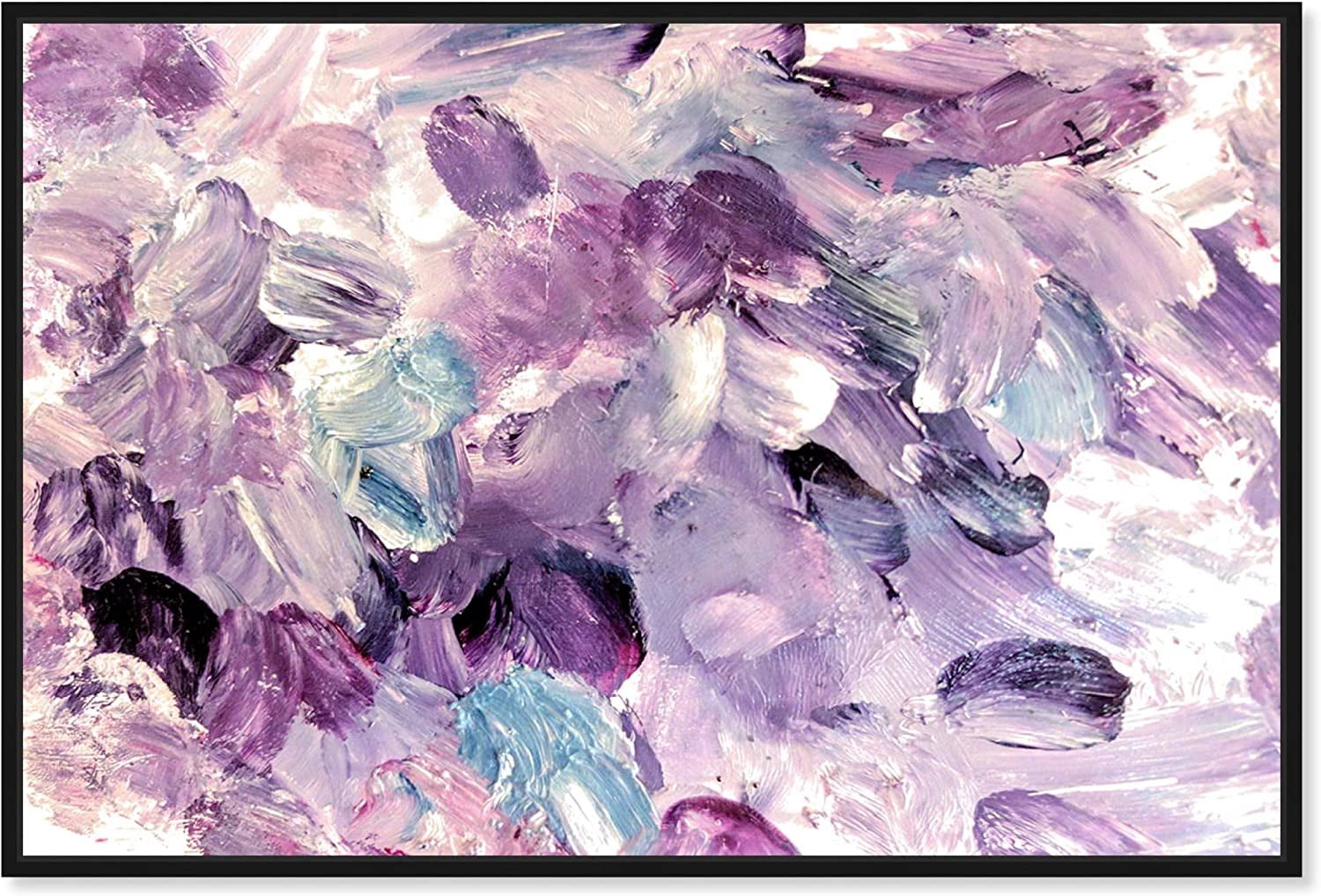 JANS.NO1 Purple Flower Paintings Canvas Wall Art Magnolia Pictures ...