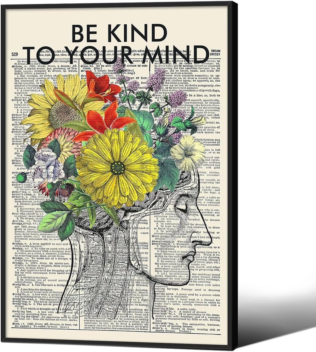 JANS.NO1 Retro Red Abstract Eye Canvas Wall Art Vintage Hippie Trippy ...