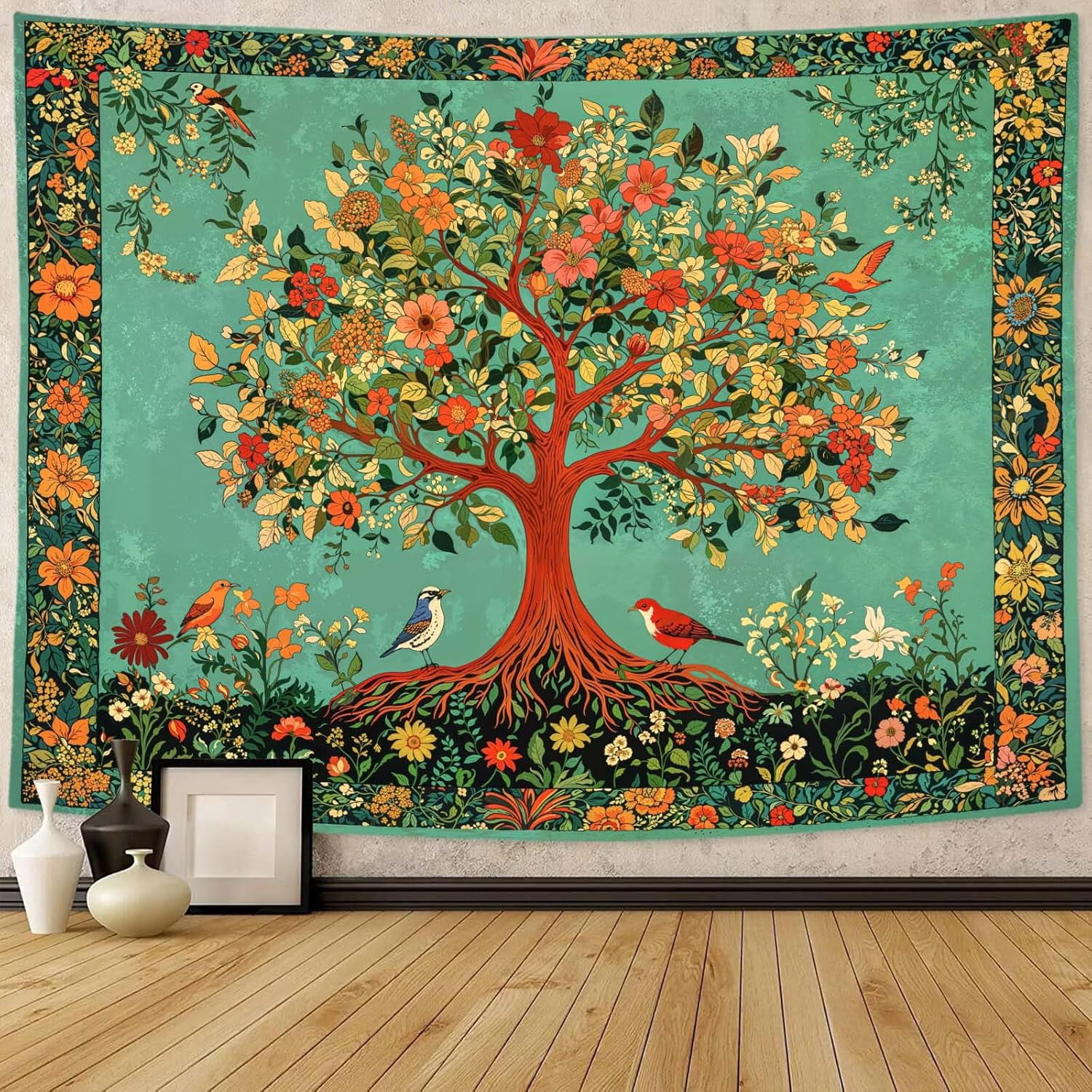 JANS.NO1 Tree of Life Tapestry Vintage Boho Mandala Tapestries for ...