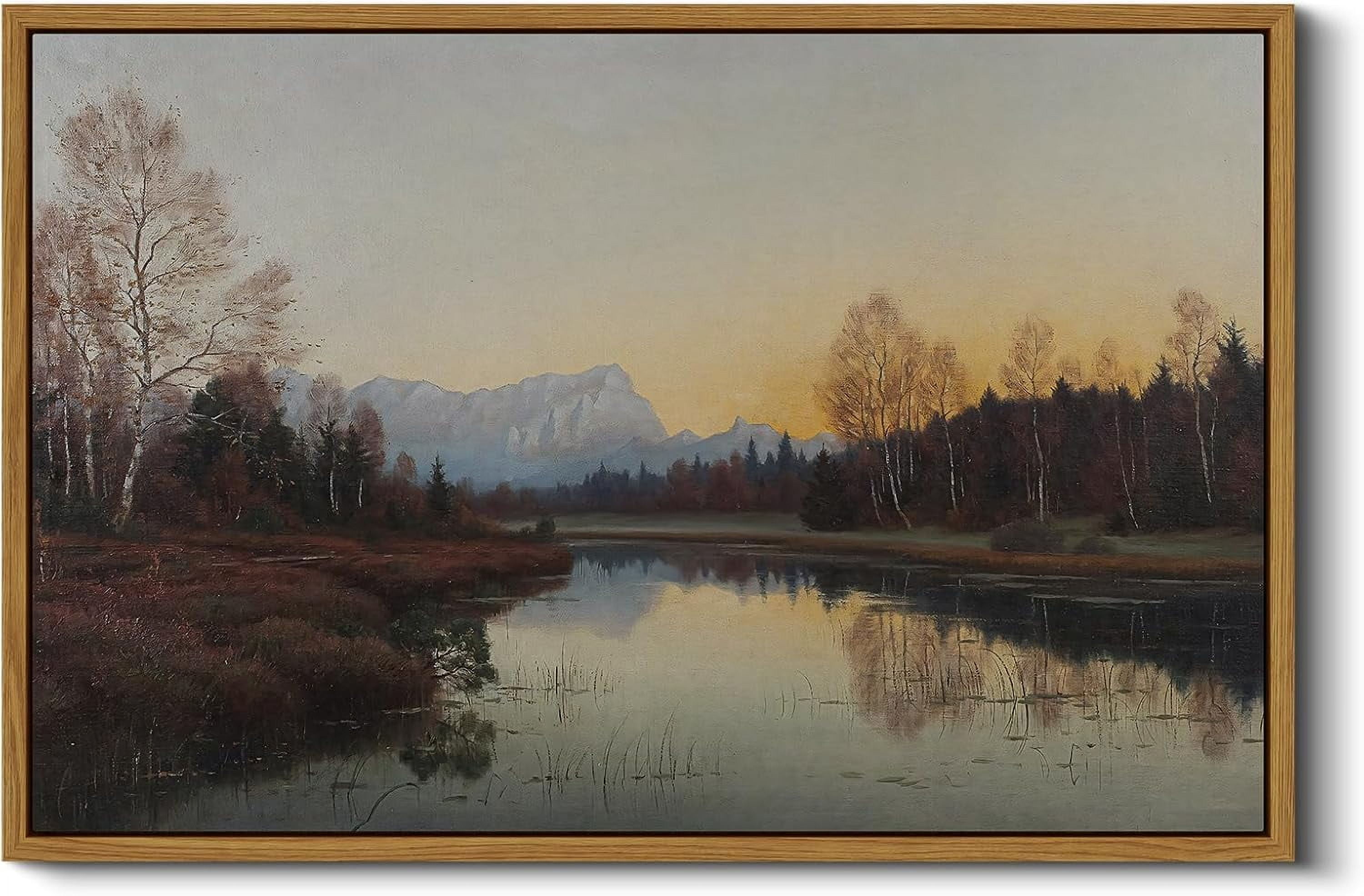 JANS.NO1 Vintage Framed Floral Wall Art Decor, Bathroom Dark Flower ...