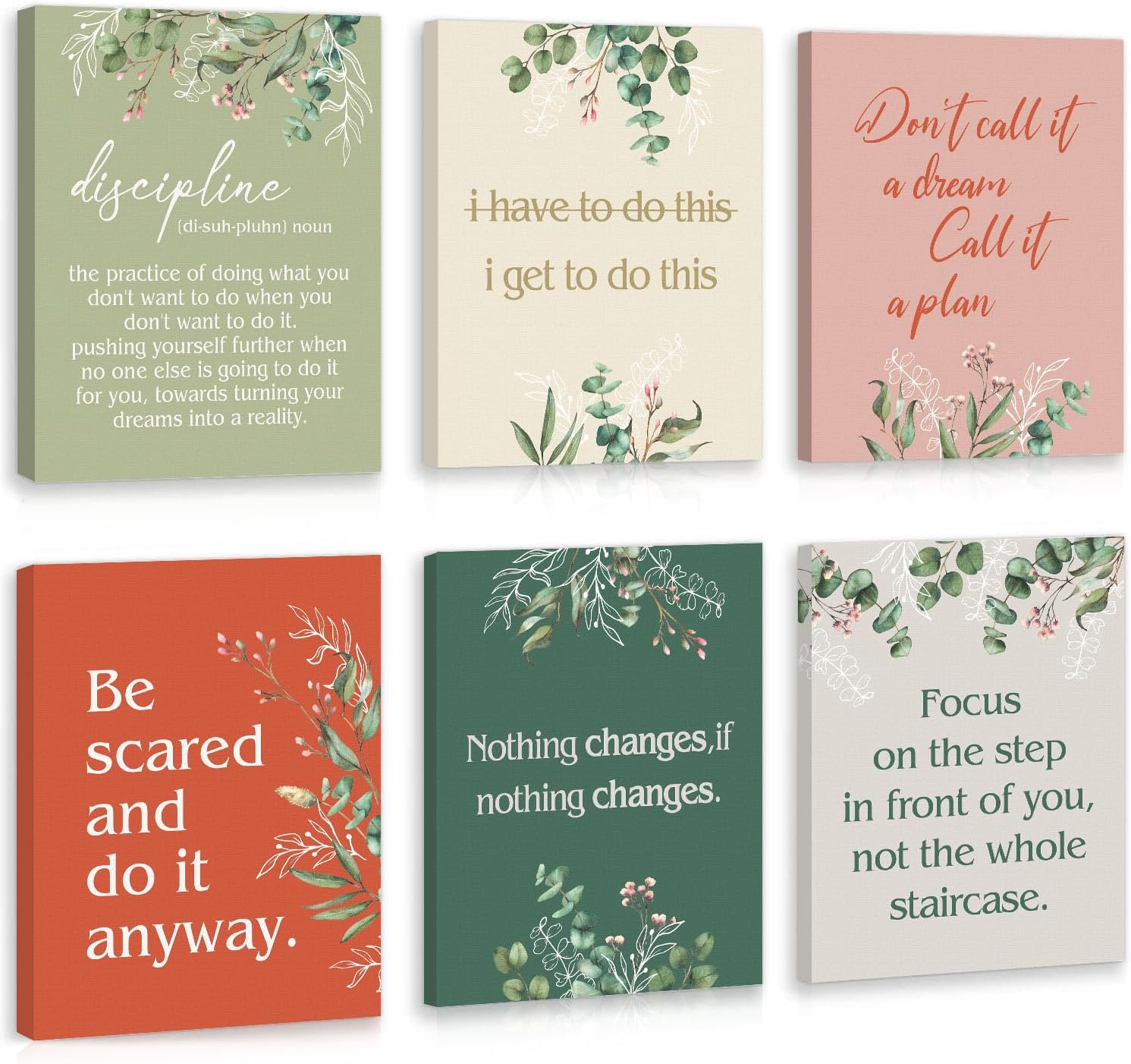 JANS.NO1 Rainbow Motivational Art Print, Office Lettering Quote Wall ...