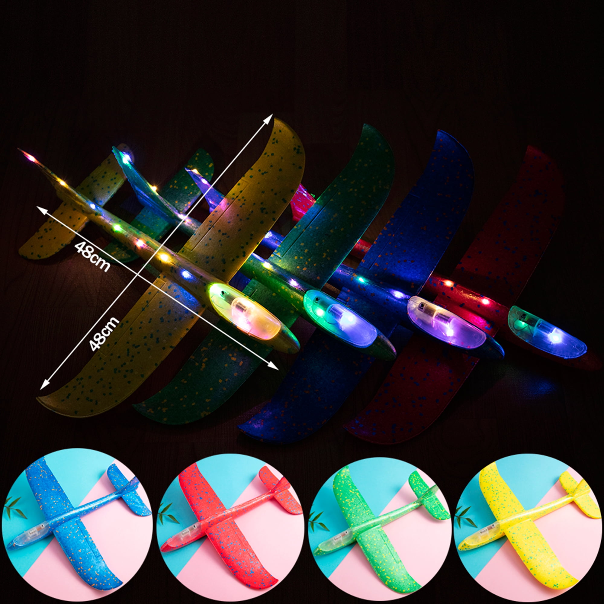 JANSION Hand Throw Airplane Toys Foam Airplane Glider Plane Soft Foam ...