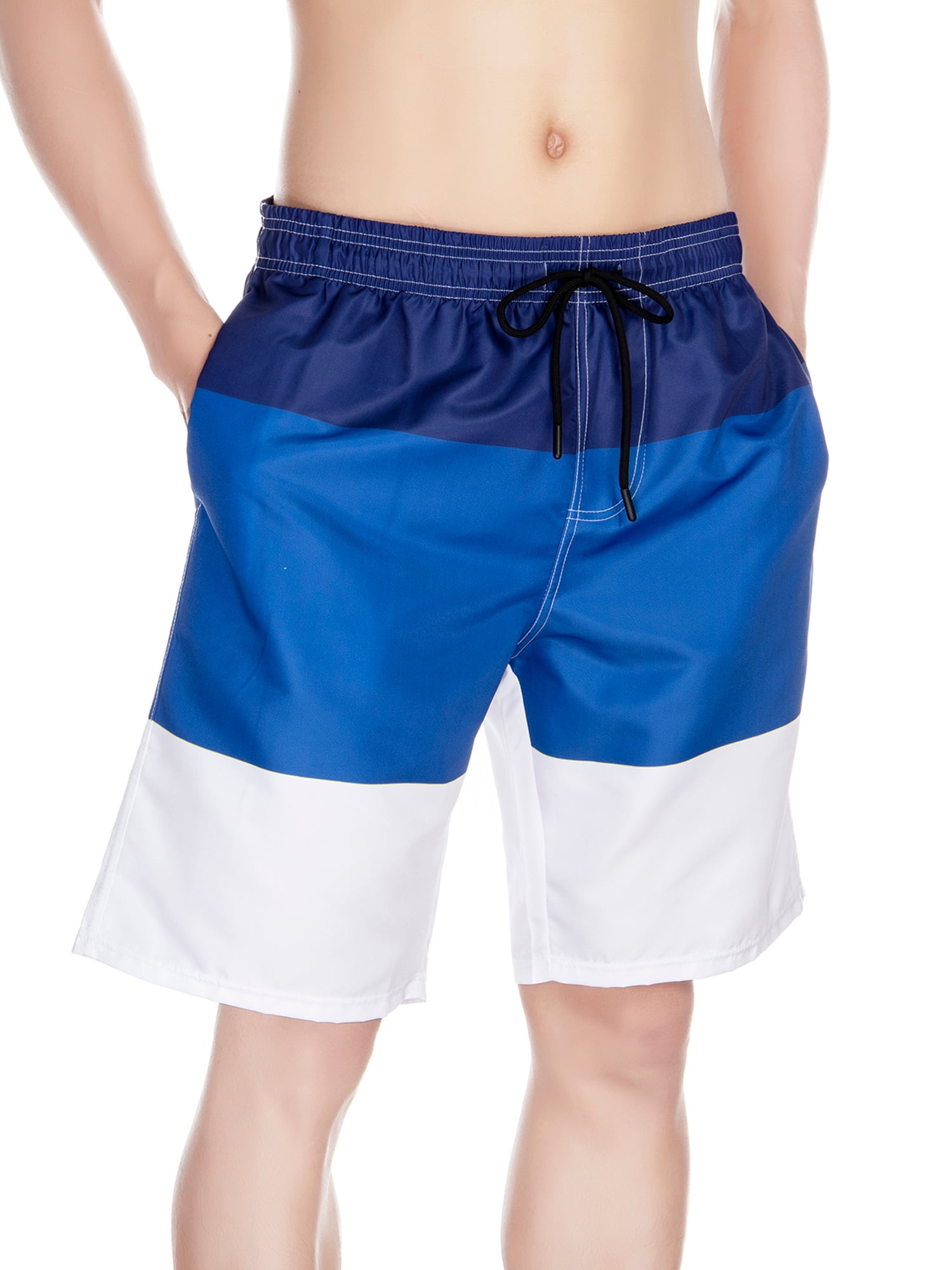 JANSION Mens Big and Tall Board Shorts Swim Trunks with Side Pocket ...